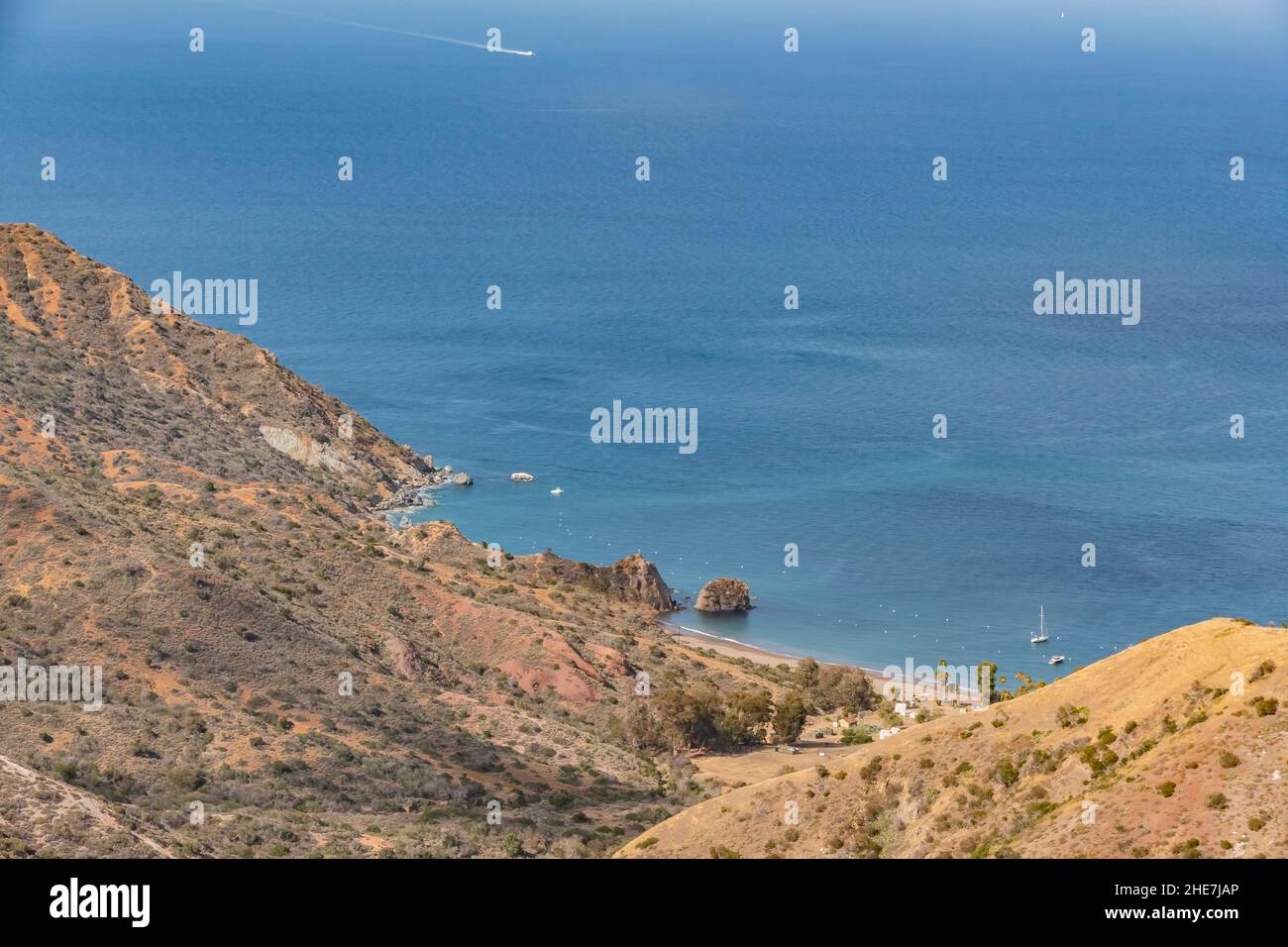 Mountain landscape of Catalina Island at California Stock Photo - Alamy