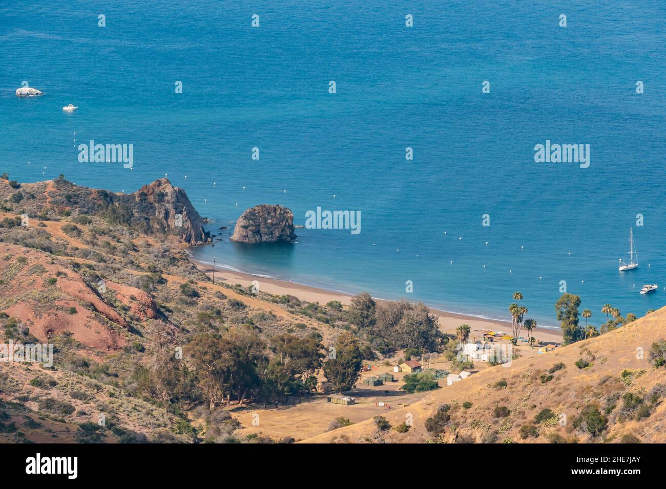 Mountain landscape of Catalina Island at California Stock Photo - Alamy