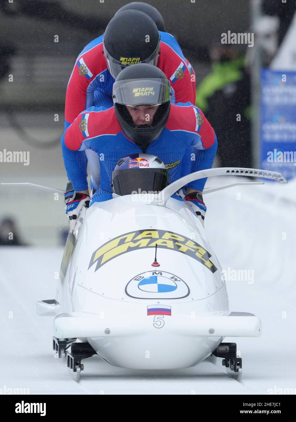 Winterberg, Germany. 09th Jan, 2022. WINTERBERG, GERMANY - JANUARY 9: Rostislav Gaitiukevich ...