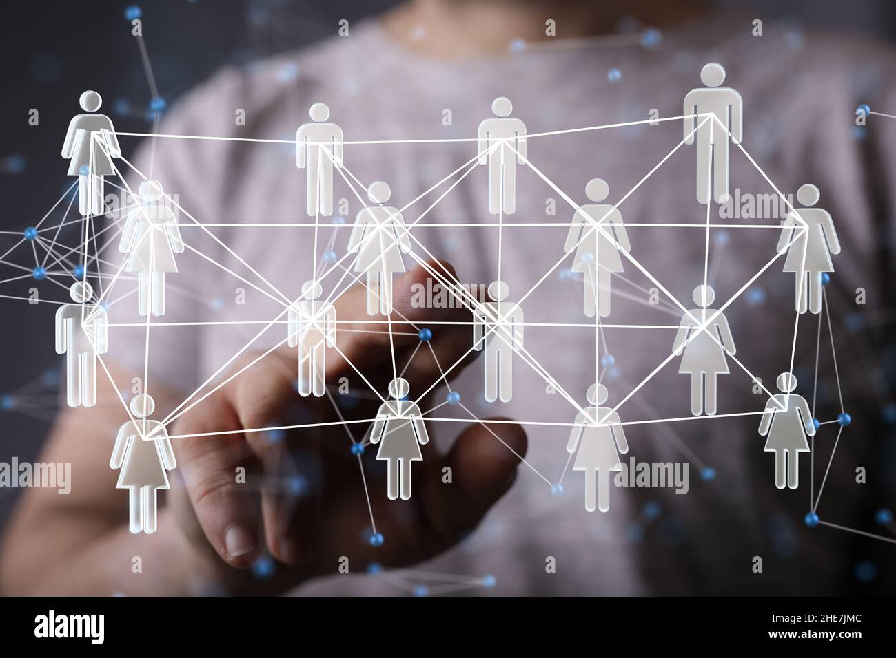 Male hand drawing organization chart with team networking concept Stock ...