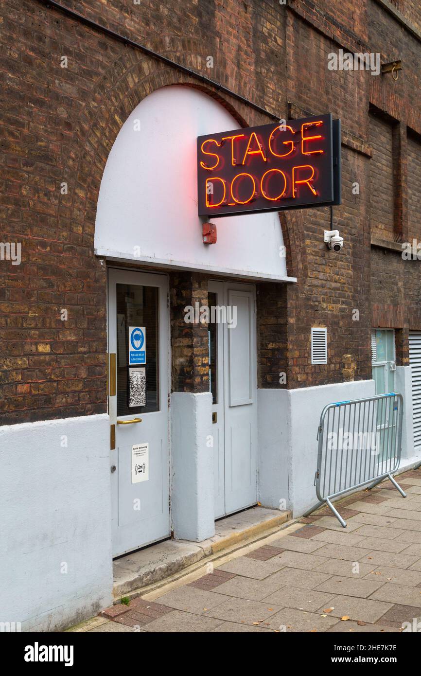 Stage door sign, london, uk Stock Photo - Alamy