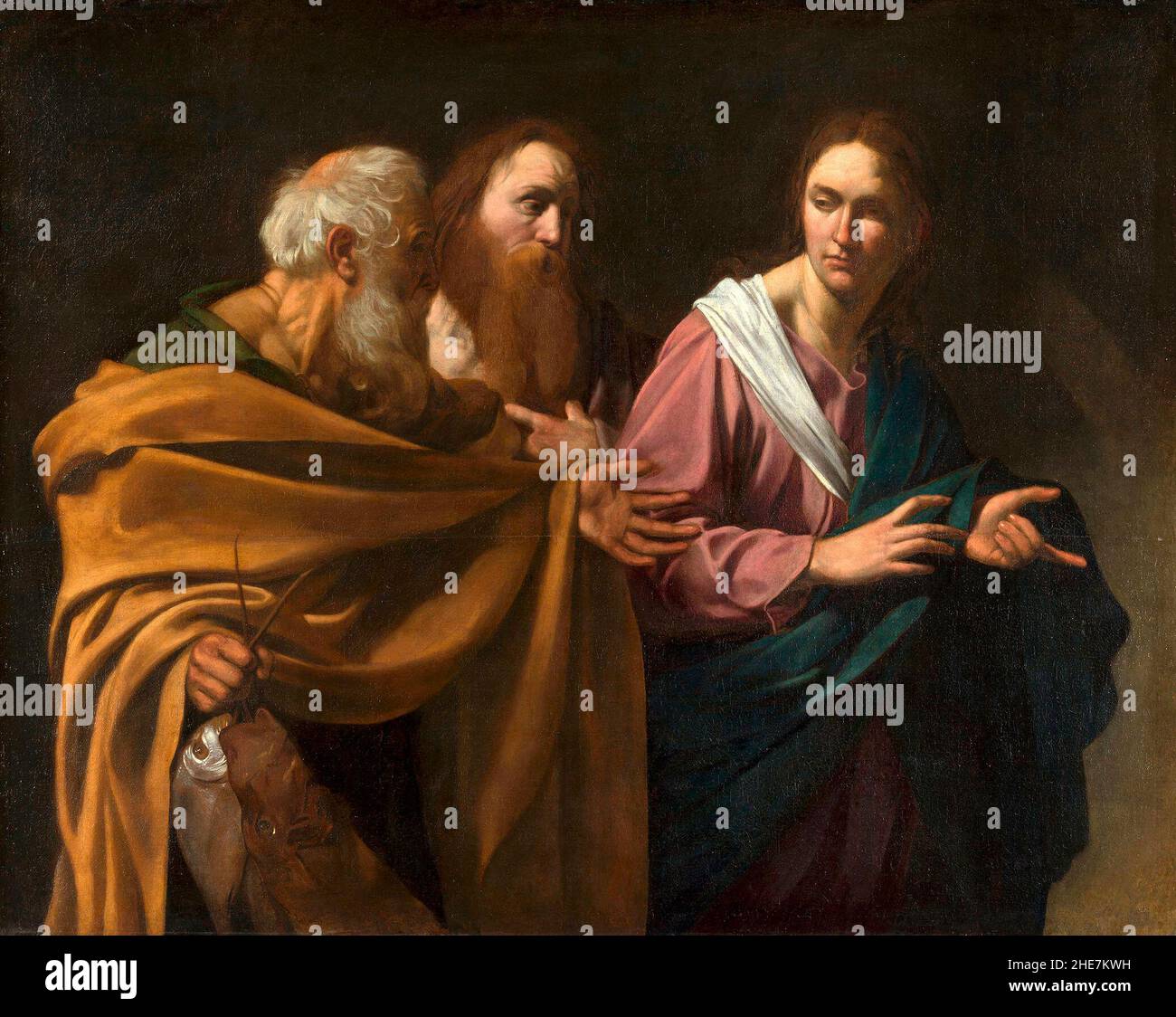 The calling of peter and andrew by caravaggio hi-res stock photography ...