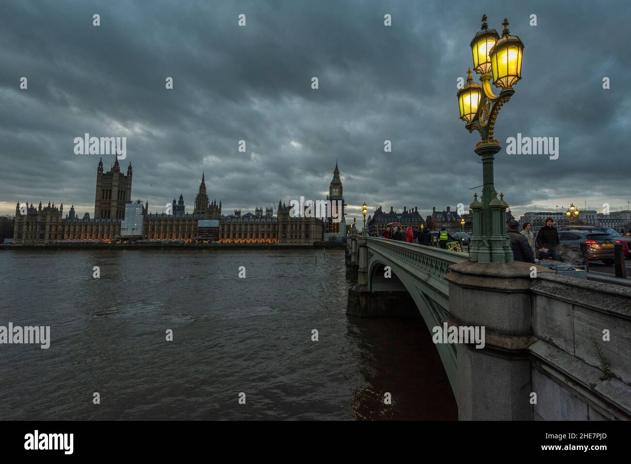 London, UK. 9 January 2022. UK Weather – The Houses of Parliament are ...