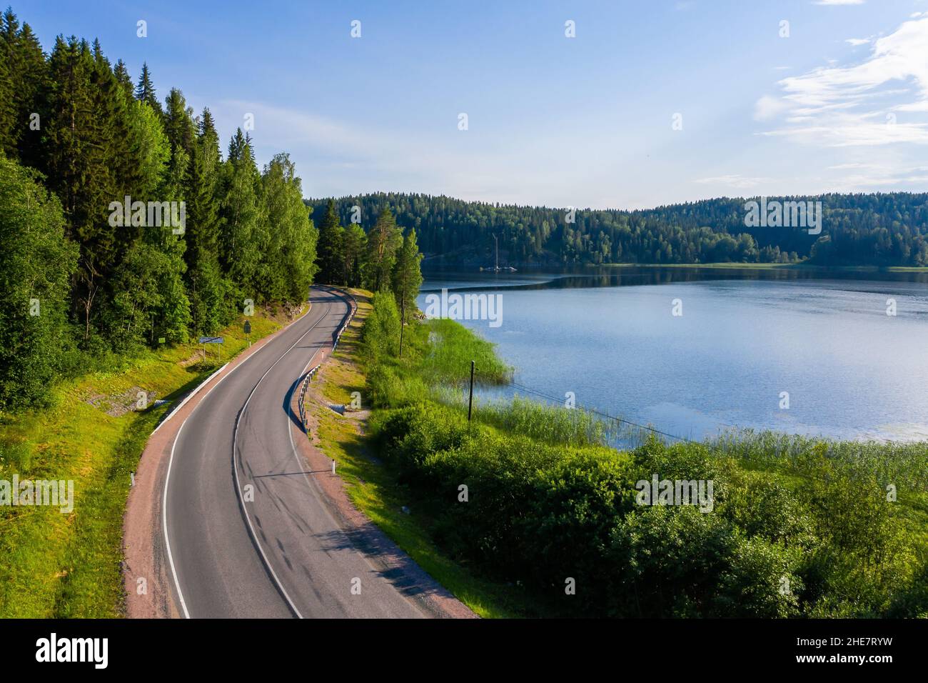 Aerial view of the system of lakes with islands Stock Photo - Alamy