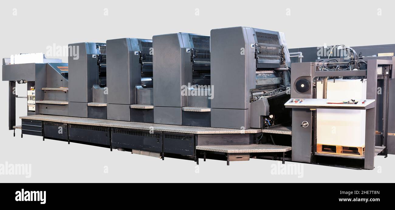 CMYK Offset printer Isolated with clipping path Stock Photo - Alamy