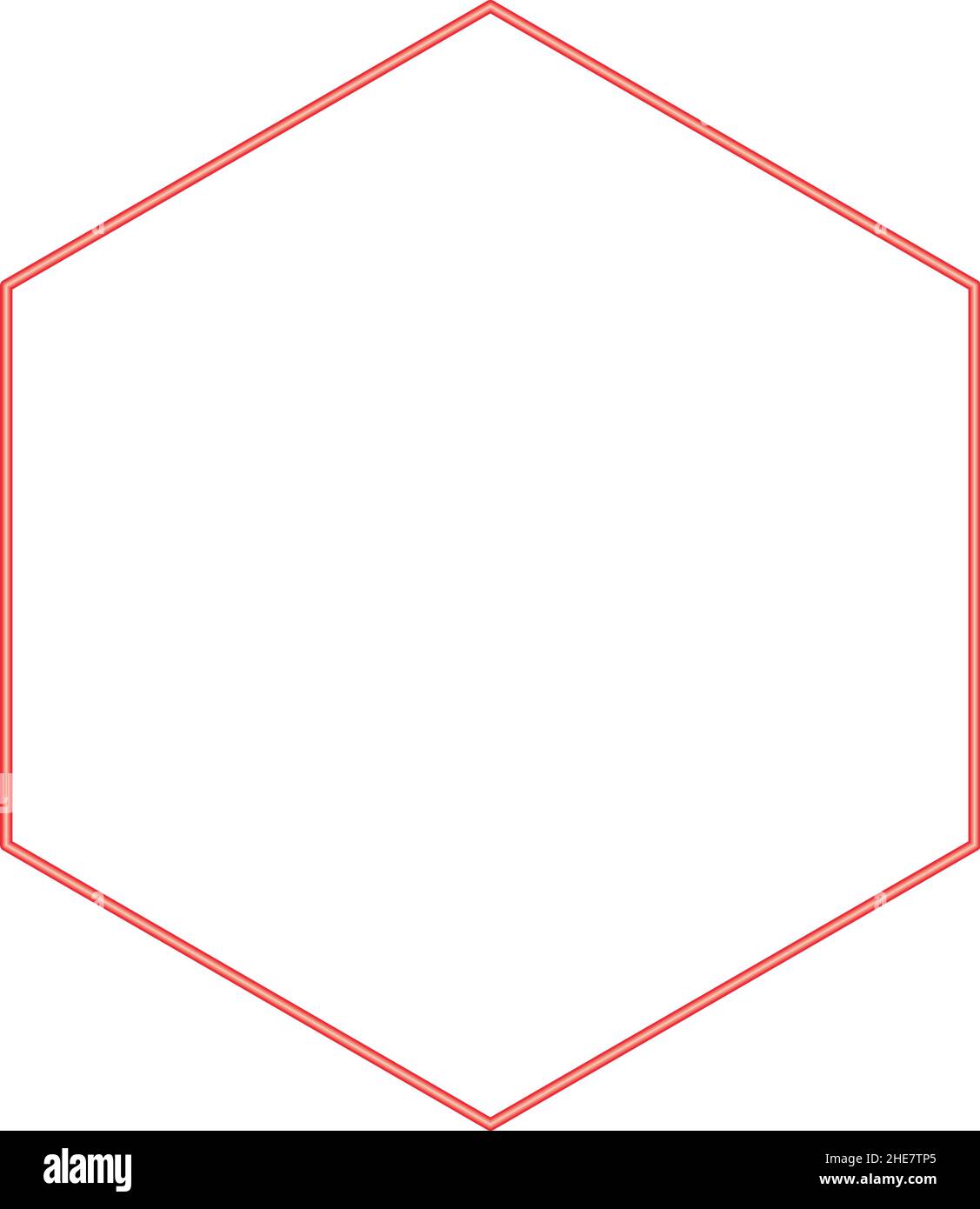 Neon hexagon red color vector illustration image flat style light Stock ...
