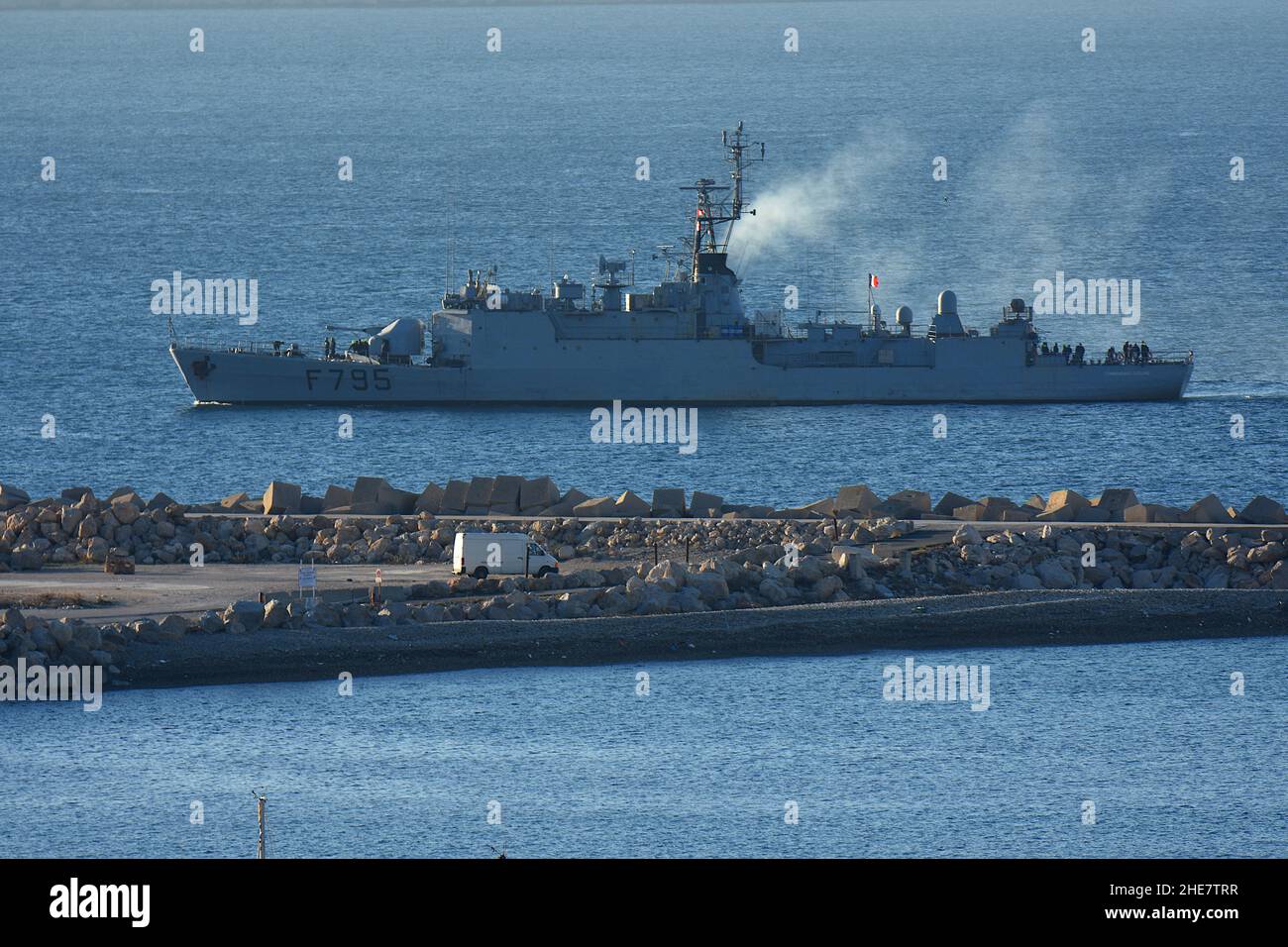 Marseille, France. 07th Jan, 2022. The minesweeper of the French Navy ...
