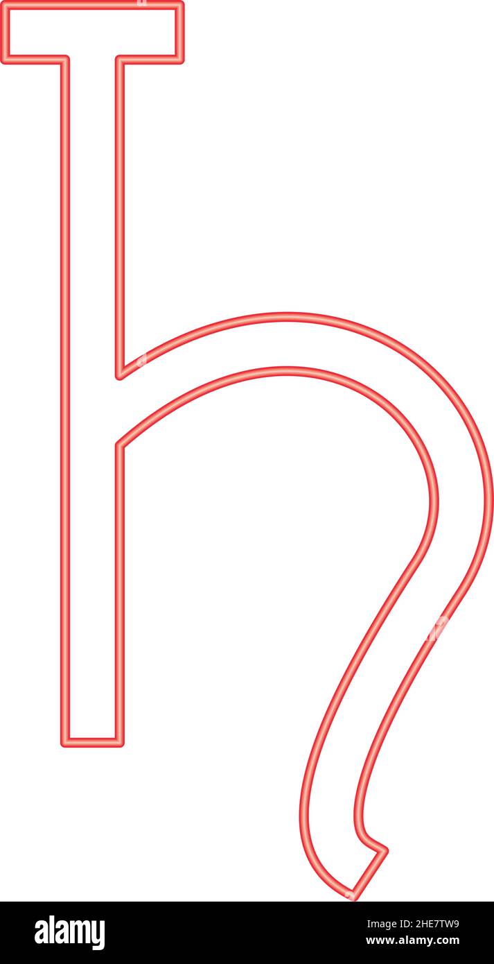 Neon symbol saturn red color vector illustration image flat style light ...