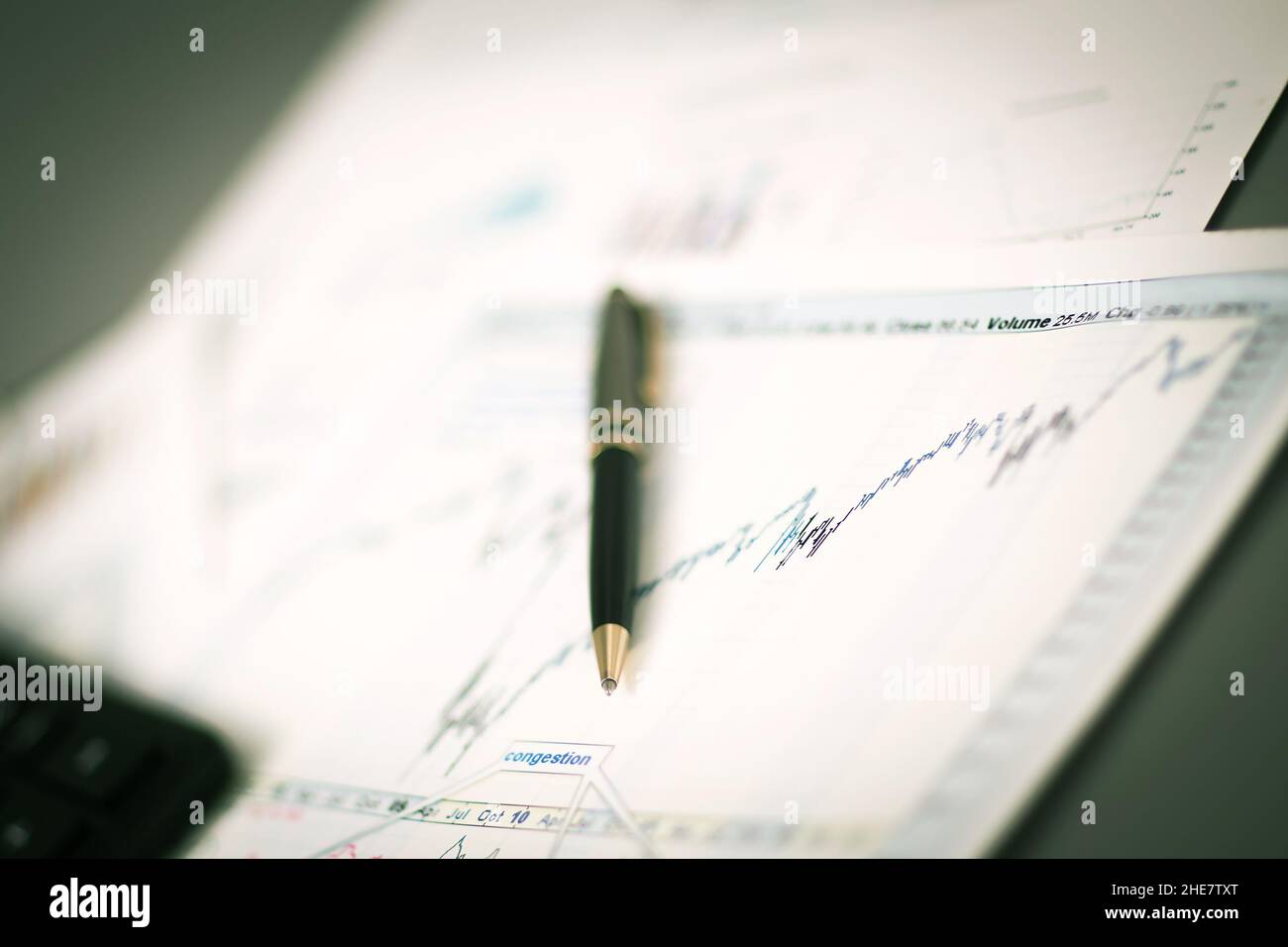 Business graph analysis report. Accounting Stock Photo - Alamy
