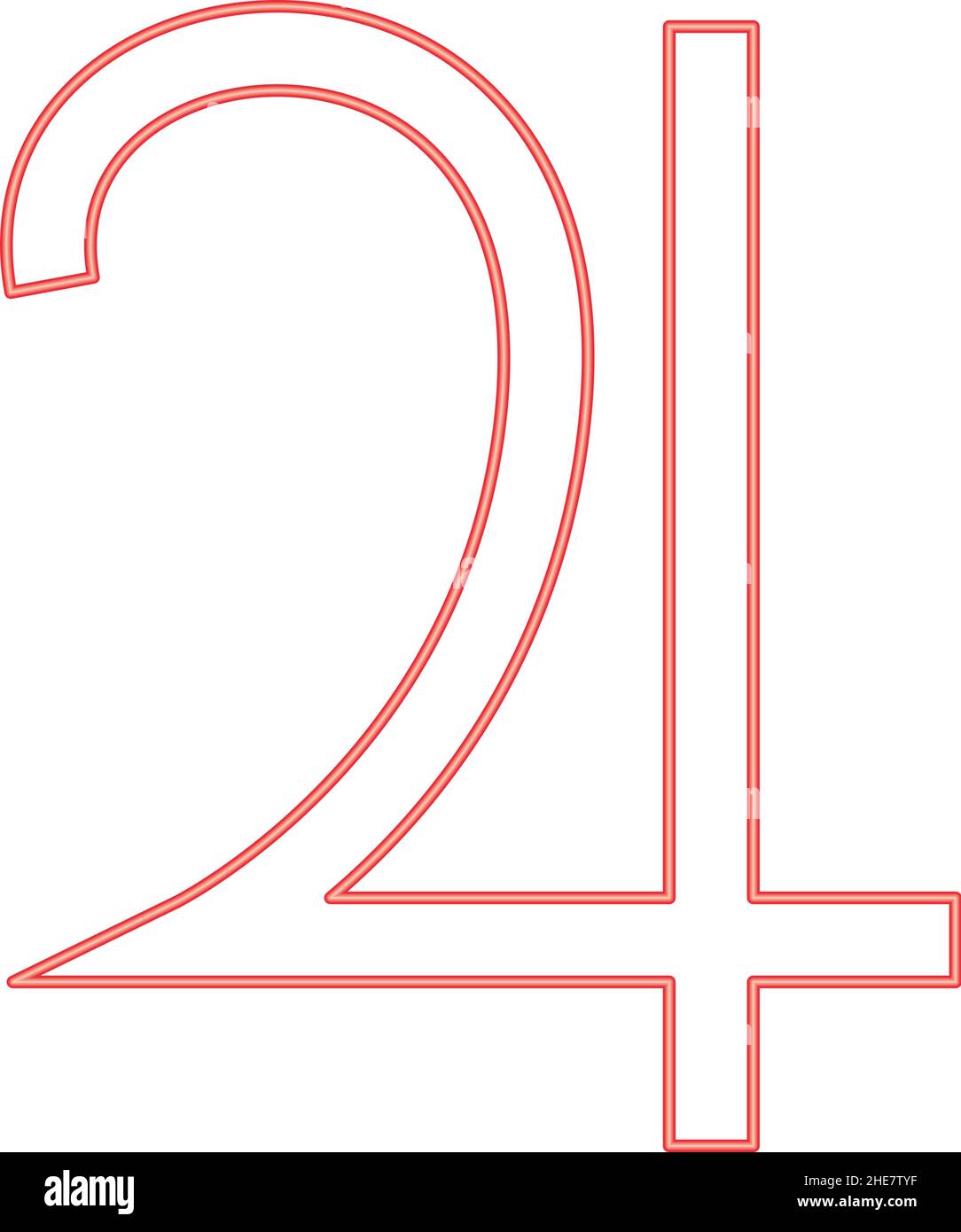 Neon symbol jupiter red color vector illustration image flat style ...