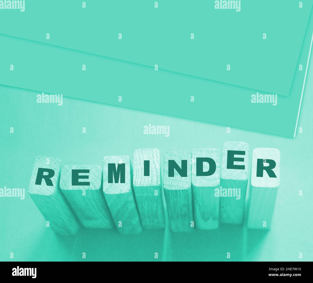 REMINDER word made with building blocks. Schedule concept Stock Photo ...