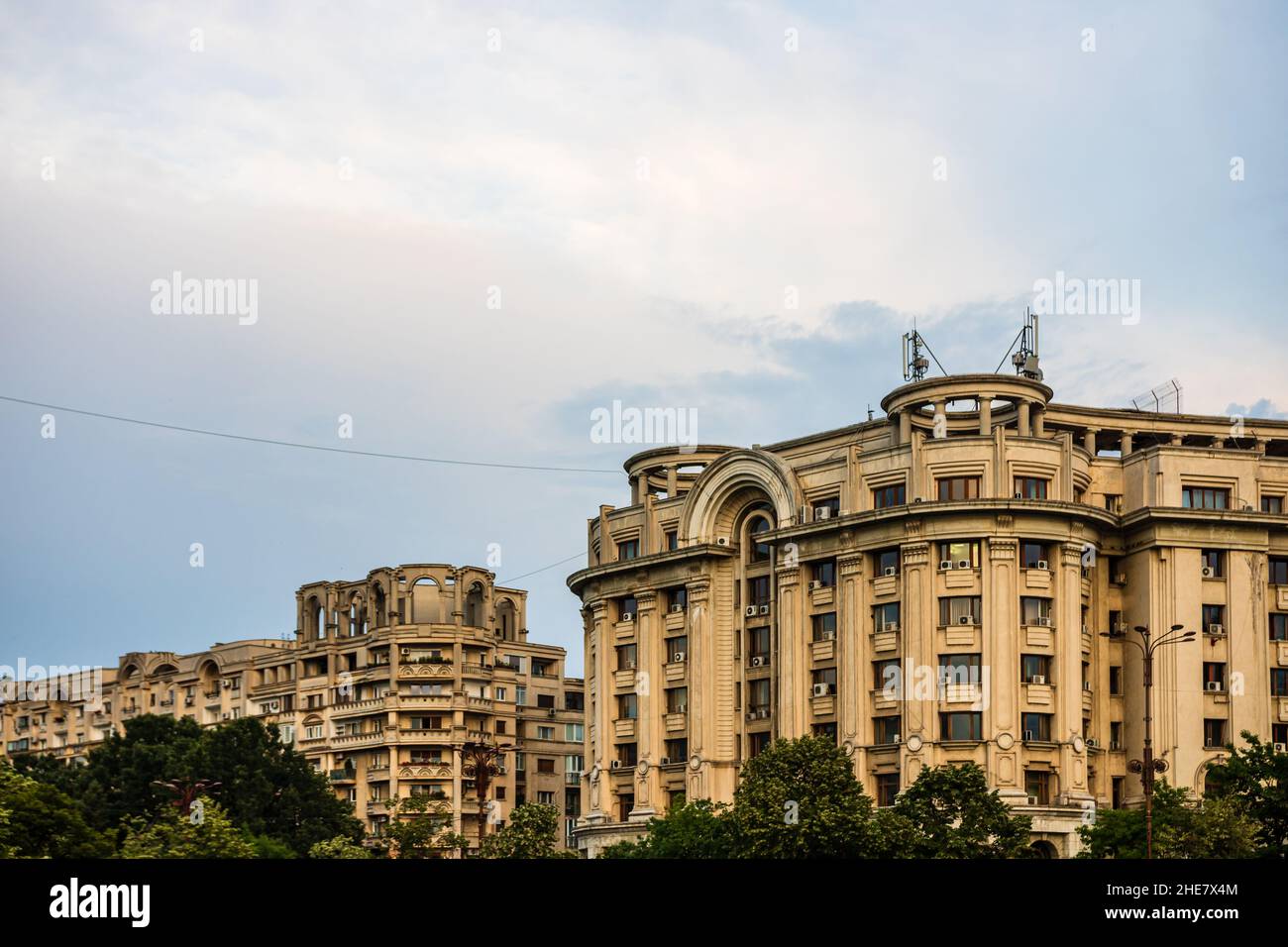 Old and new buildings of Bucharest capital of Romania, 2021 Stock Photo ...