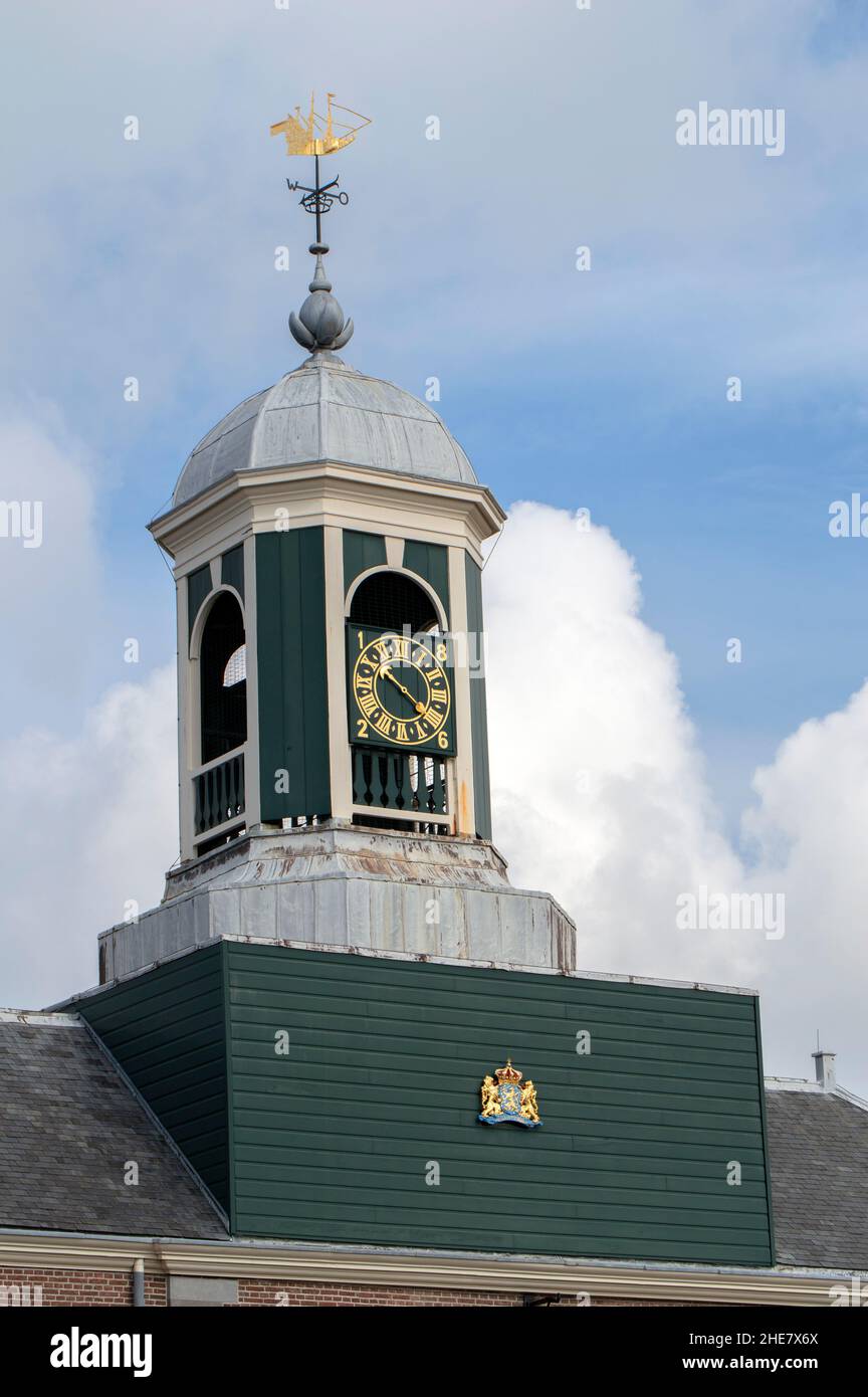 Close Up Clock Tower At The Marinemuseum Museum At Den Helder The ...