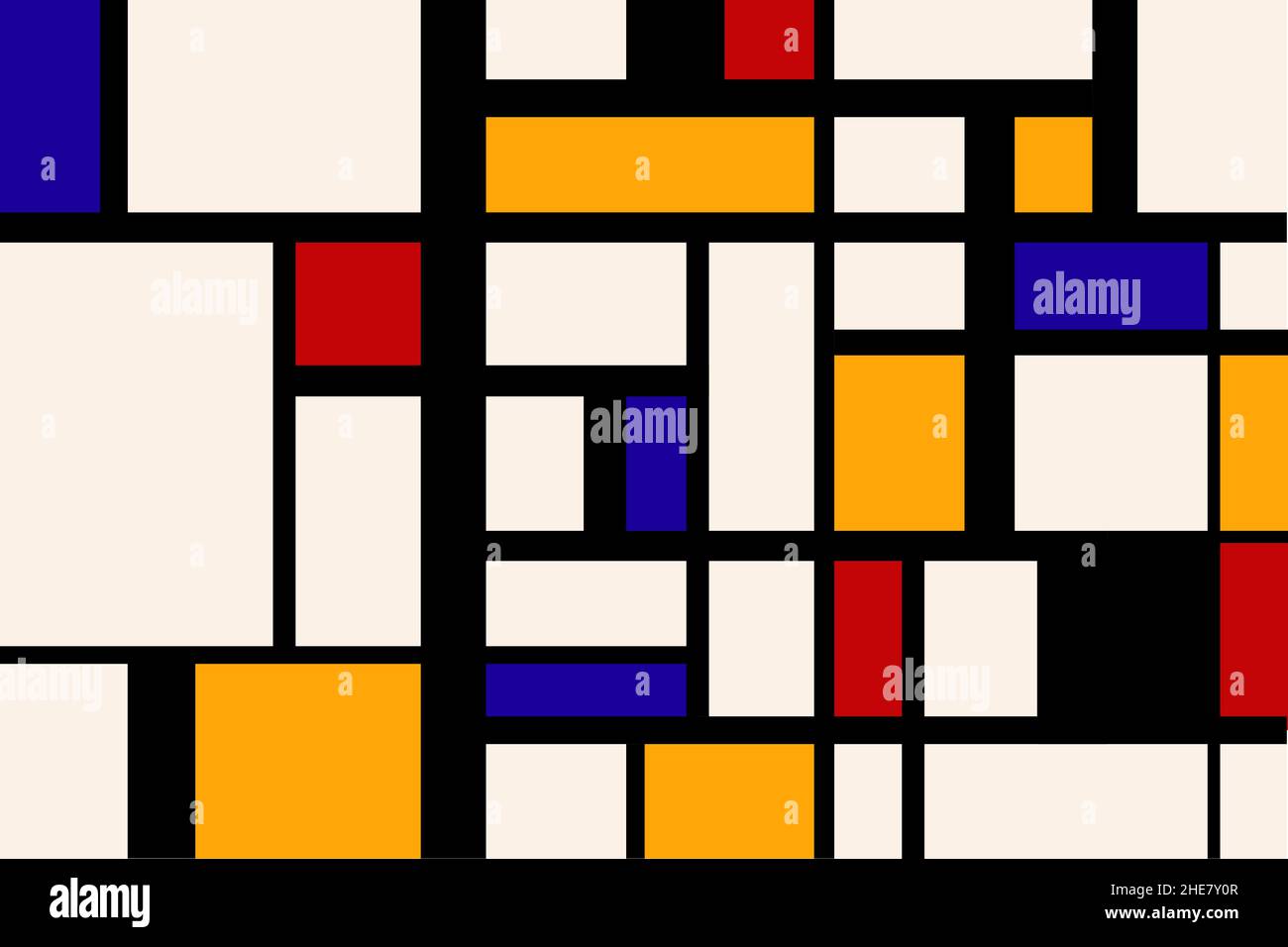 Piet mondriaan red blue yellow Stock Vector Images - Alamy