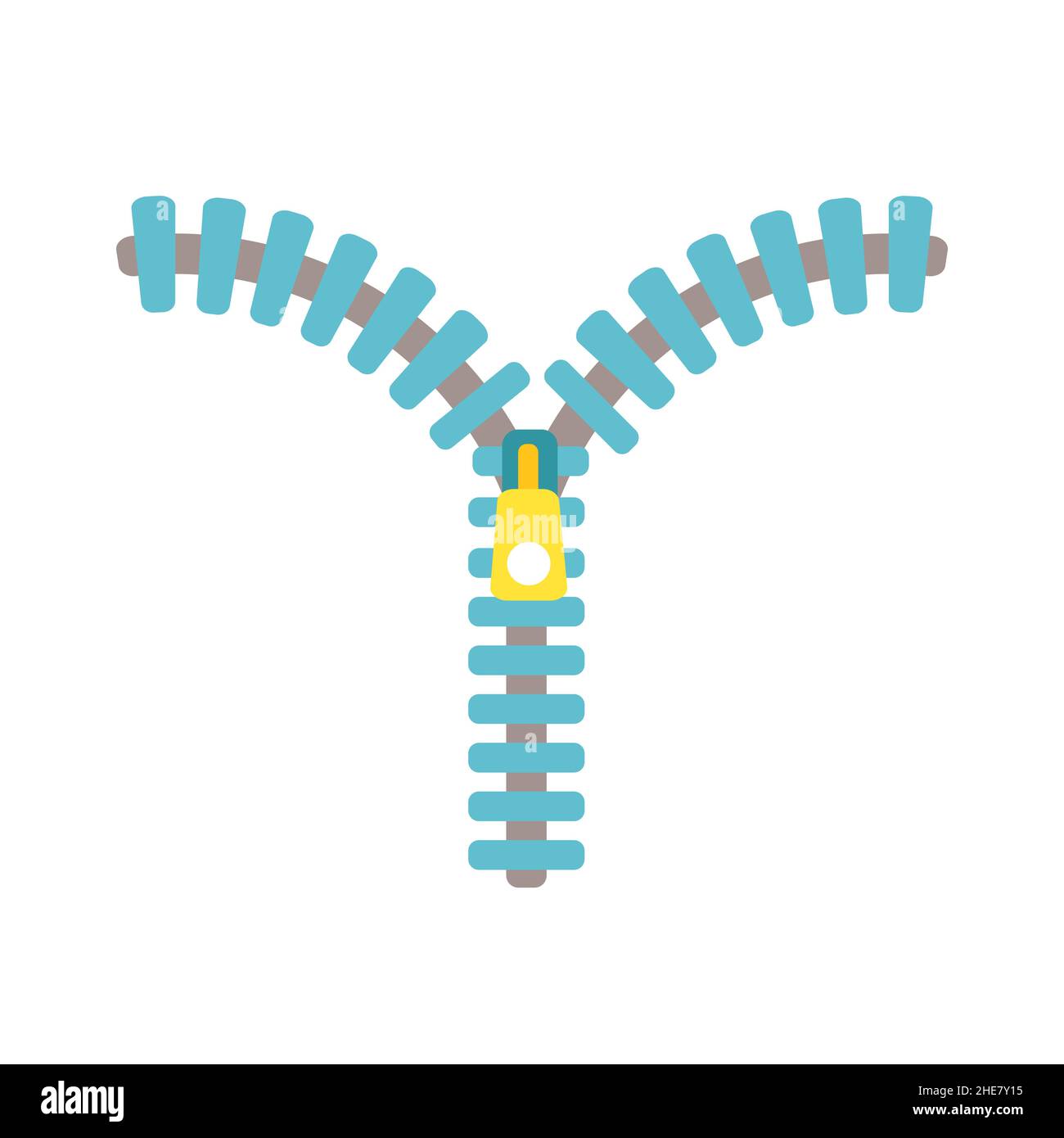 Open zipper isolated on white background. Vector illustration Stock ...