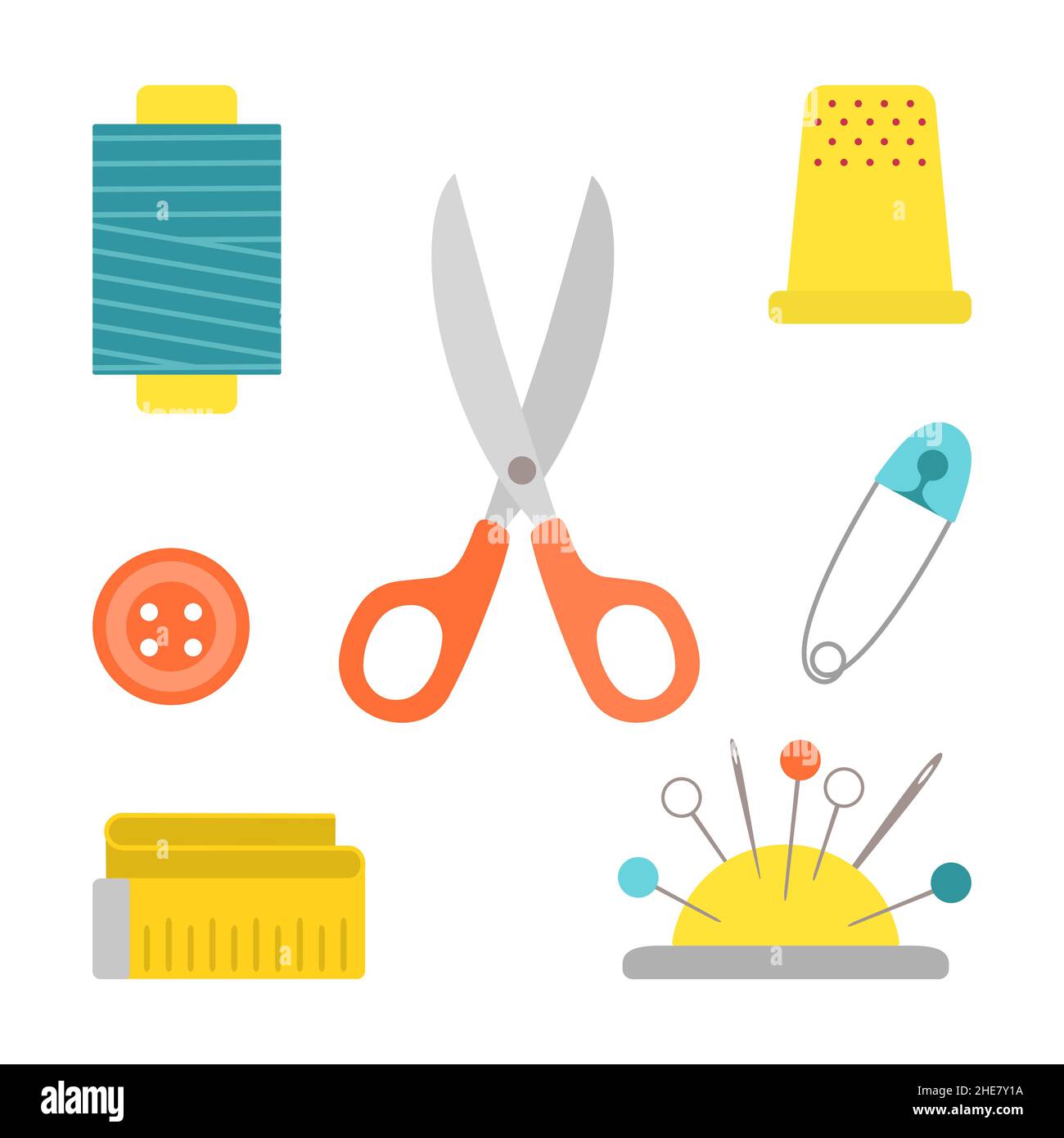 Tools accessories sewing on Stock Vector Images - Alamy