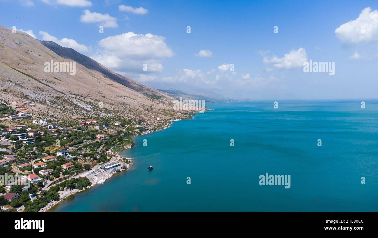 lake shkoder albania. picture taken on the north Albanian artificial lake Stock Photo - Alamy