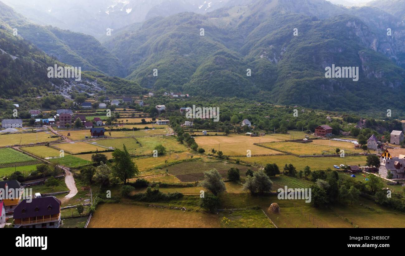 Beautiful landscape in Albania with mountains Stock Photo - Alamy