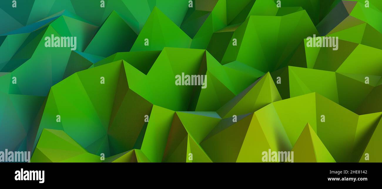 A 3D render Abstract green triangles Background, Modern Wallpaper ...