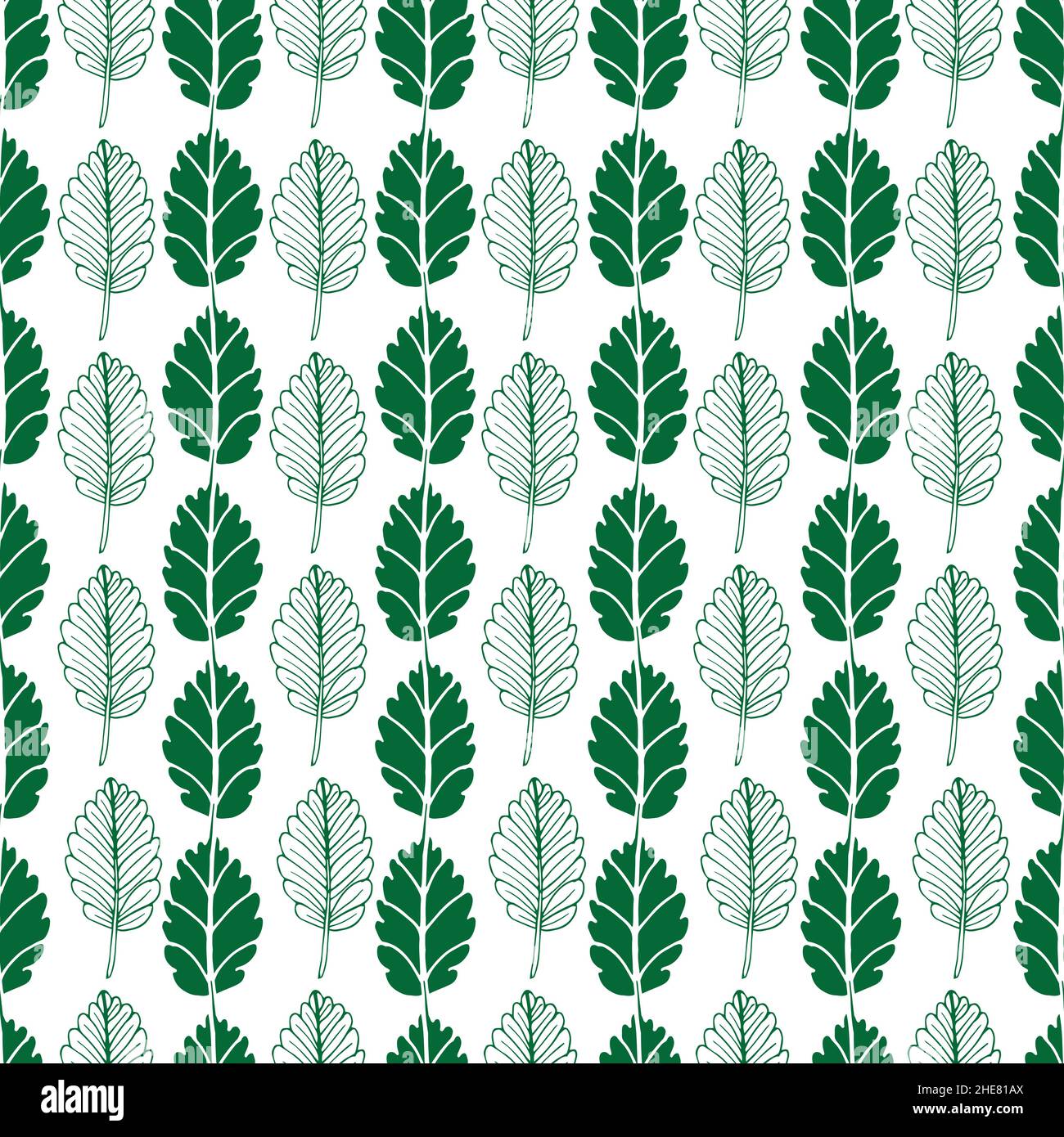 Seamless pattern with vertical leaves on a transparent background Stock ...