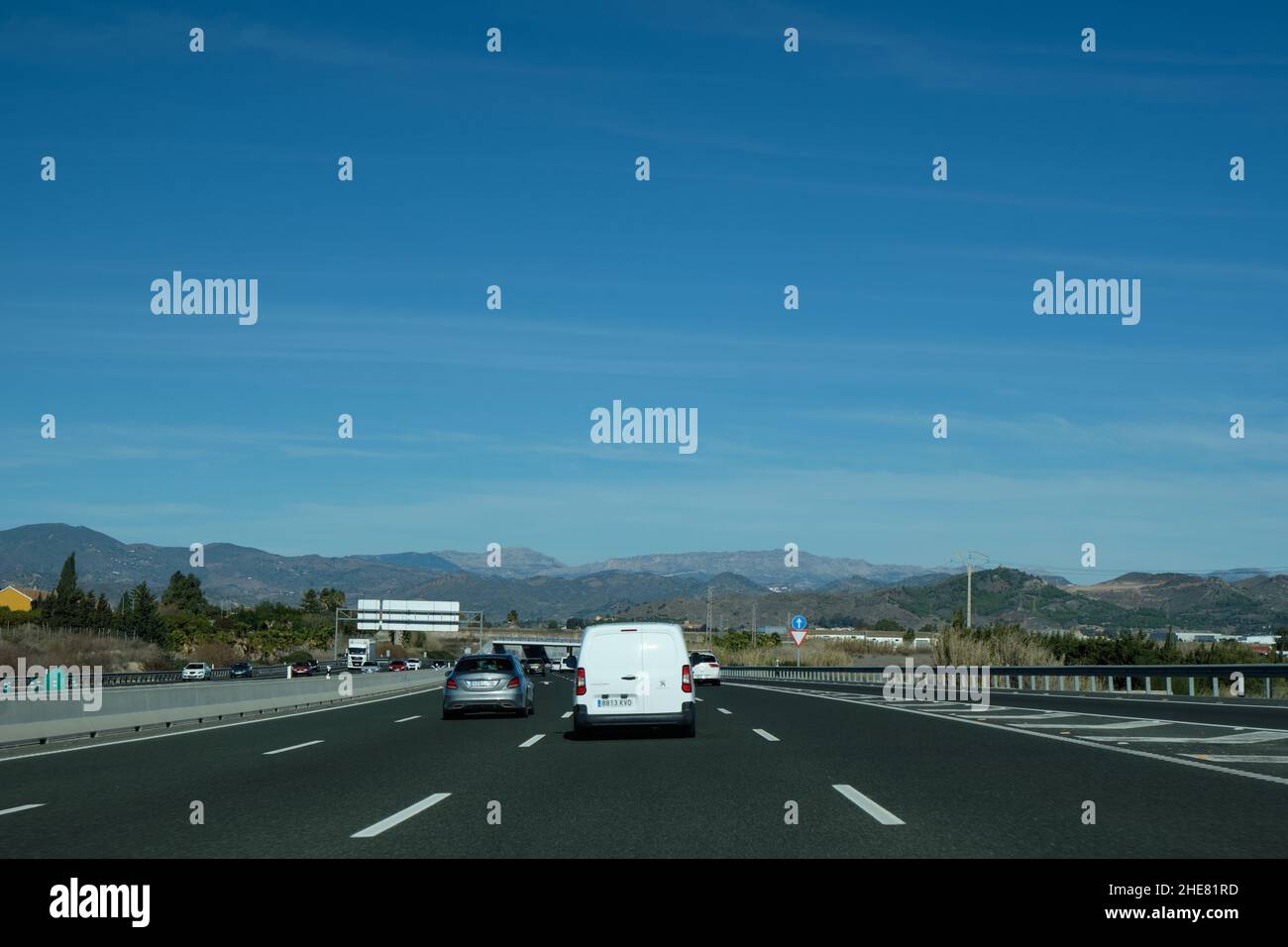 7 lane motorway hi-res stock photography and images - Alamy