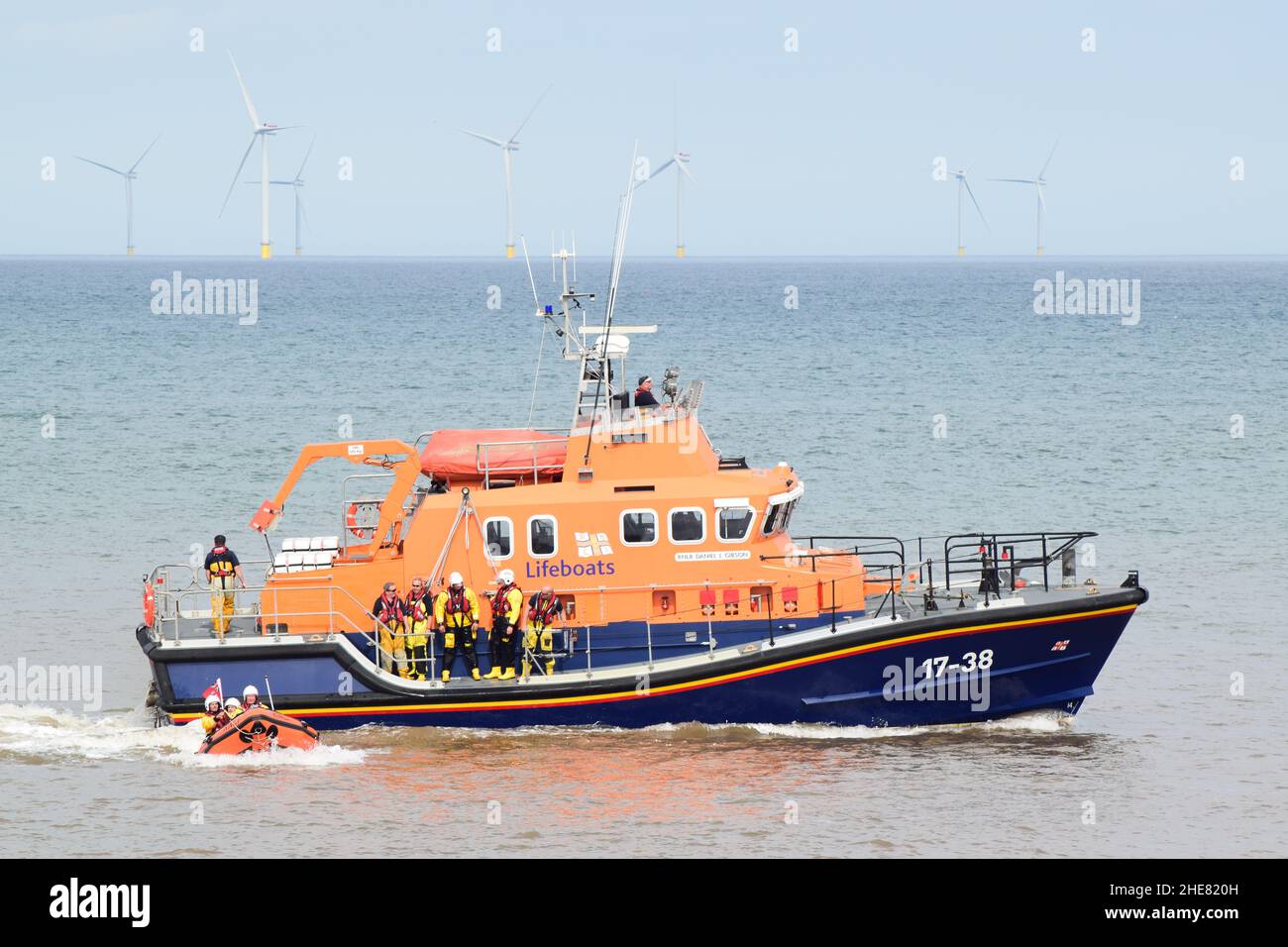 RNLI Humber Lifeboat and Withernsea RNLI Inshore Lifeboat in the North ...
