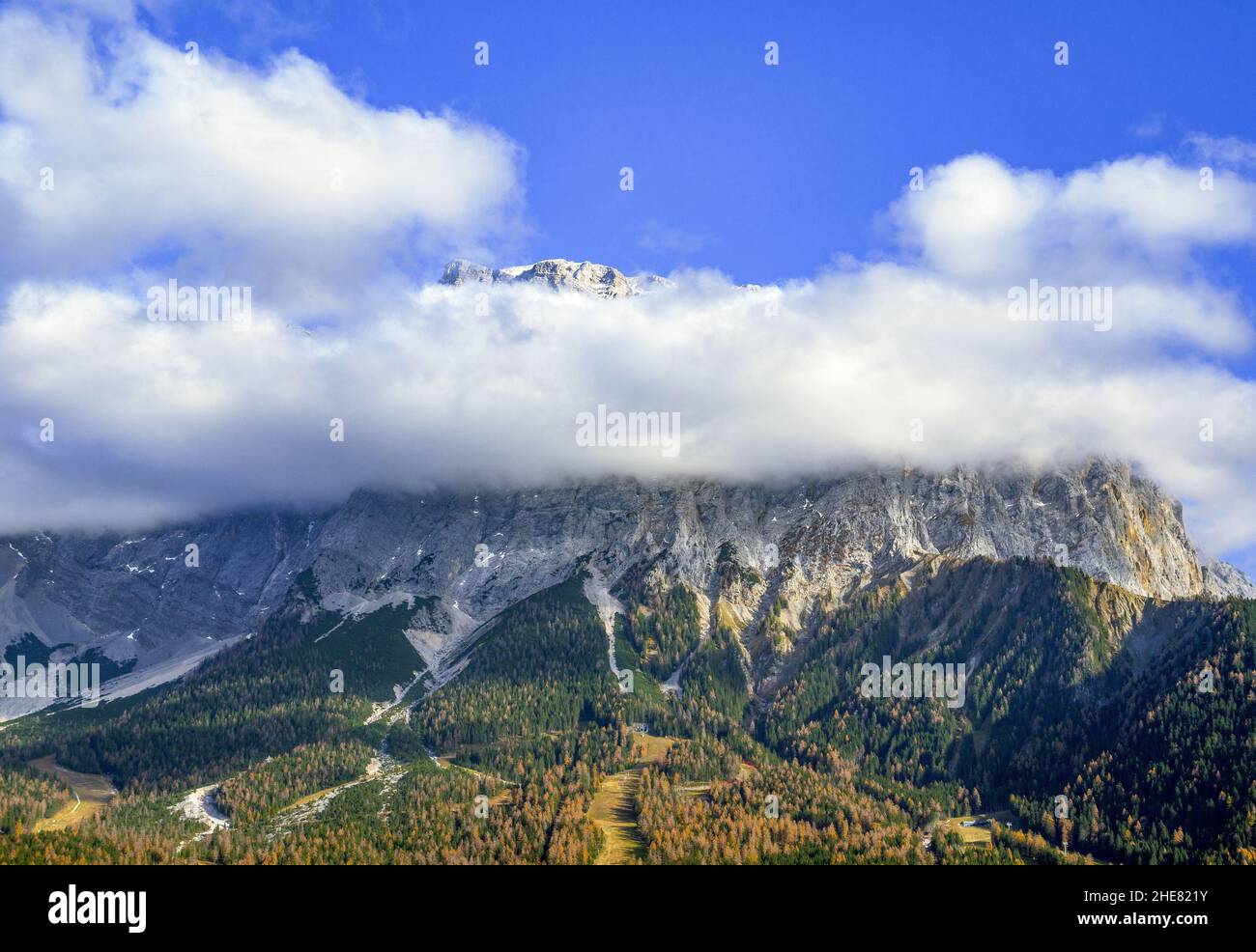 Zugspitze massif, Ehrwald, Tyrol, Austria Stock Photo - Alamy