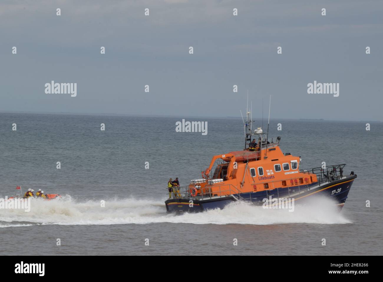 RNLI Humber Lifeboat and Withernsea RNLI Inshore Lifeboat in the North ...