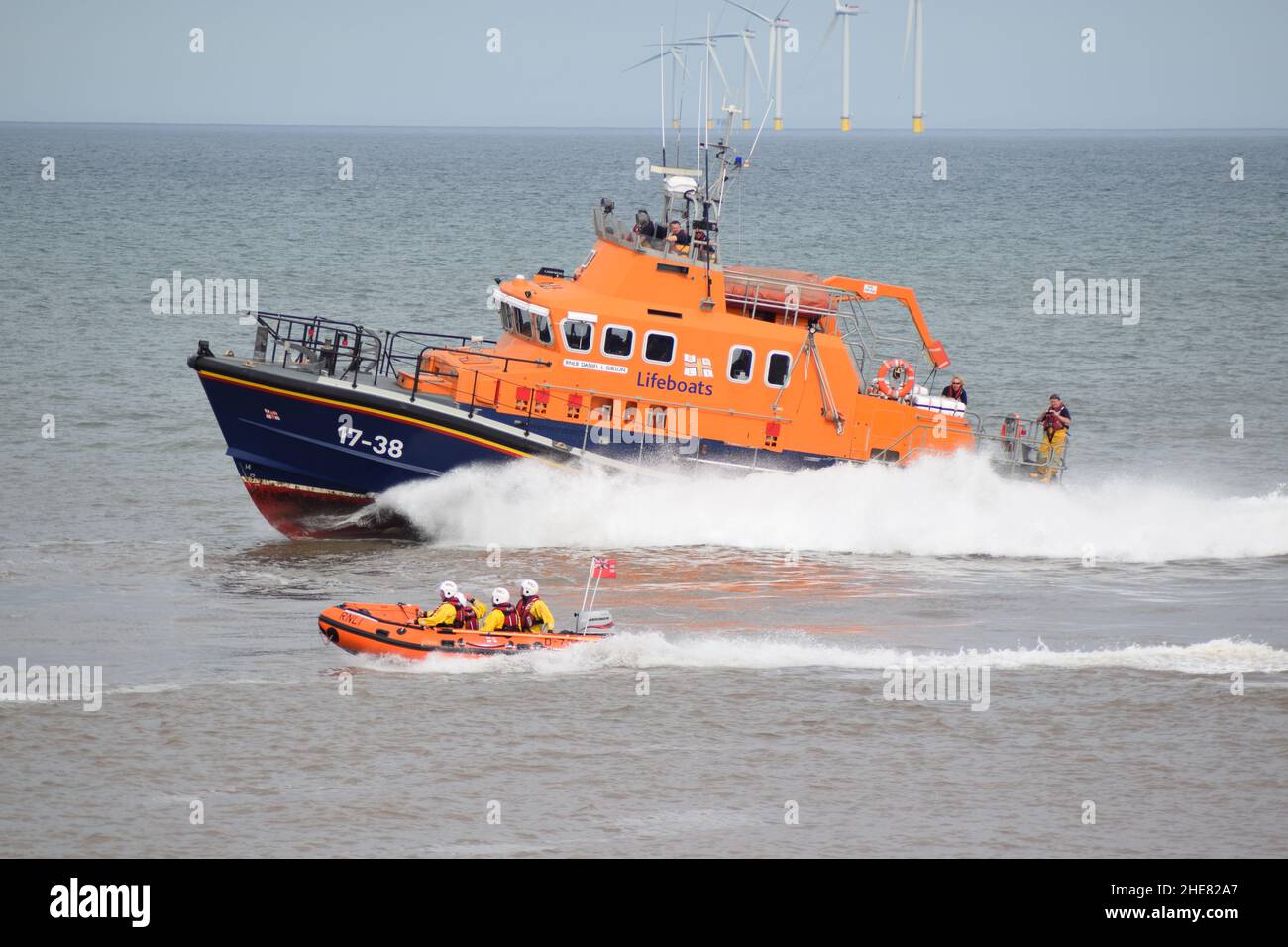 RNLI Humber Lifeboat and Withernsea RNLI Inshore Lifeboat in the North ...