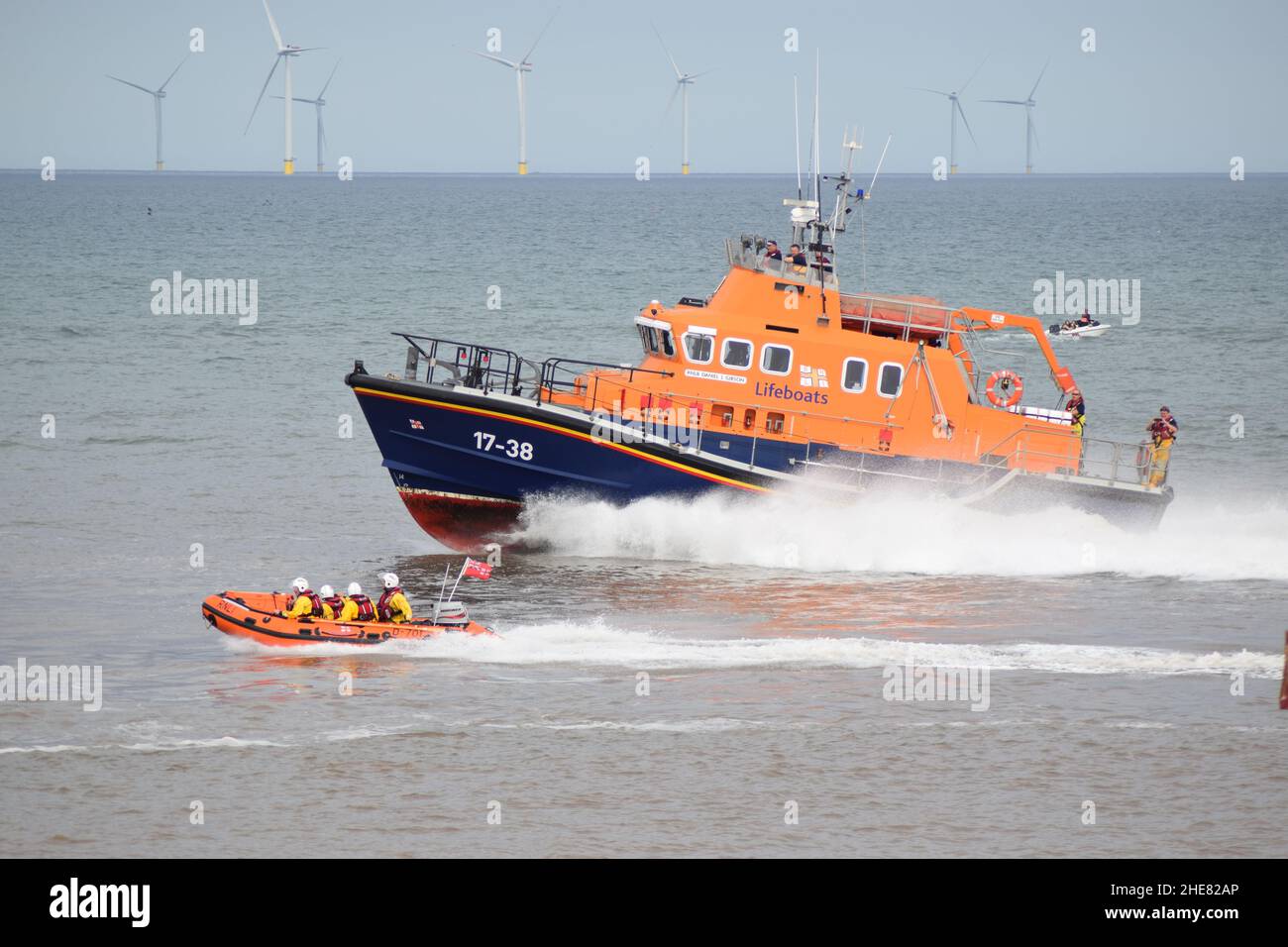 RNLI Humber Lifeboat and Withernsea RNLI Inshore Lifeboat in the North ...