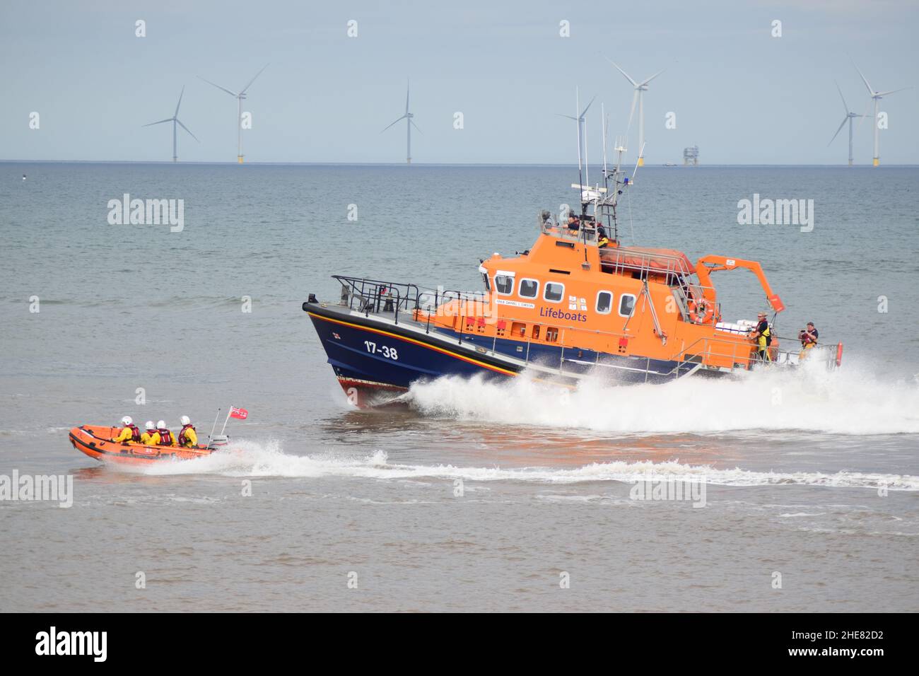 RNLI Humber Lifeboat and Withernsea RNLI Inshore Lifeboat in the North ...