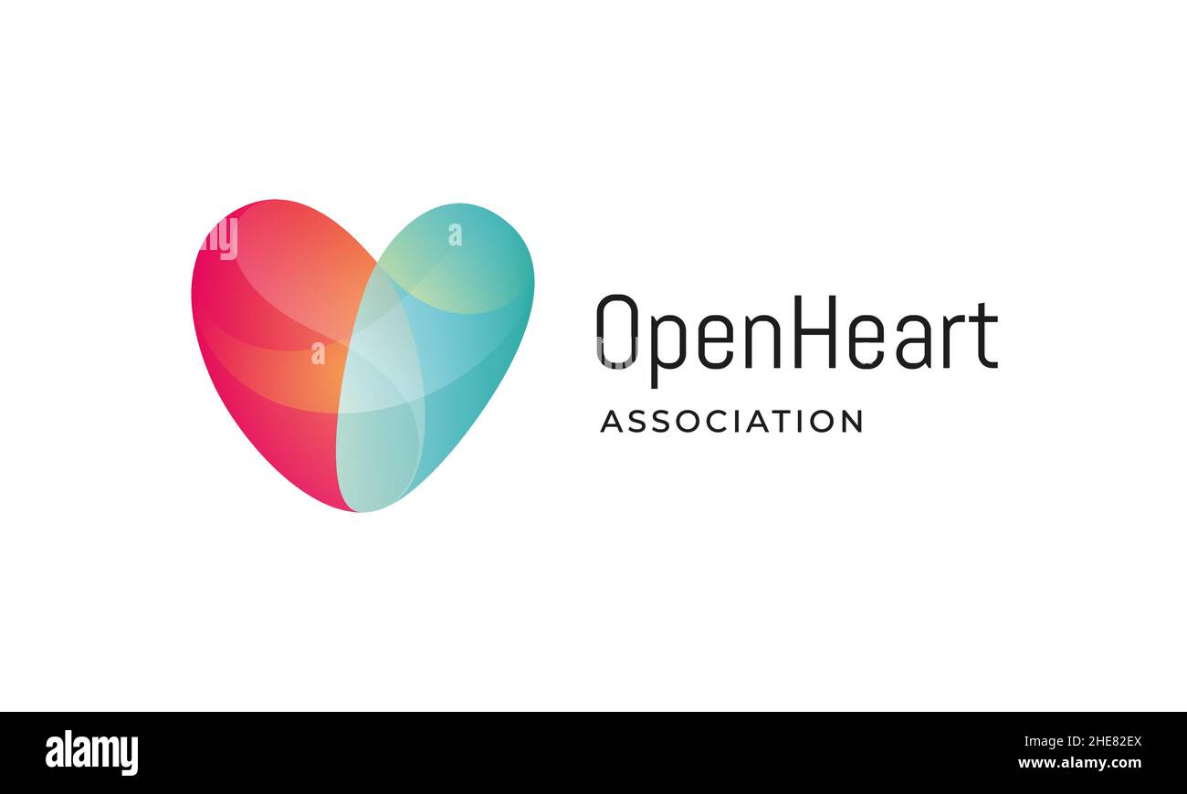 Heart logo, logotype, sign. Heart design template. Logo with abstract ...