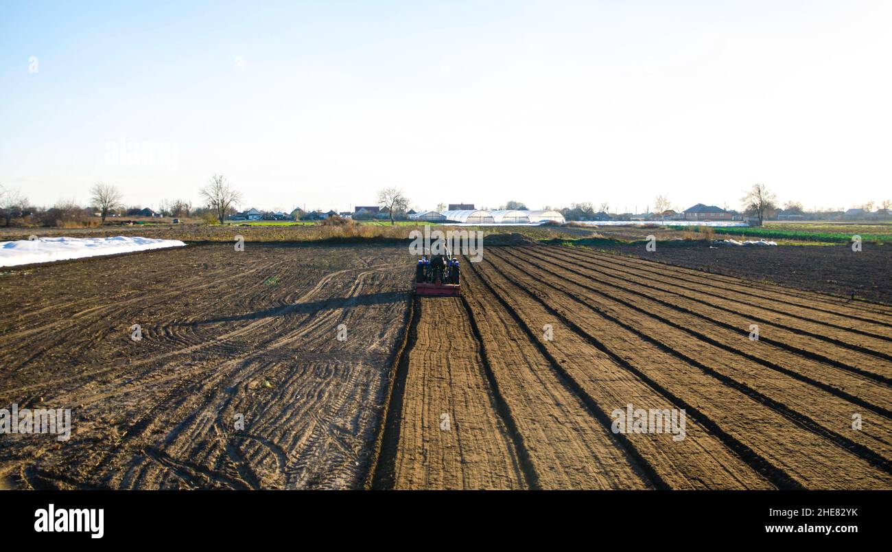 Kherson oblast, Ukraine - November 12, 2021: Land cultivation on the ...