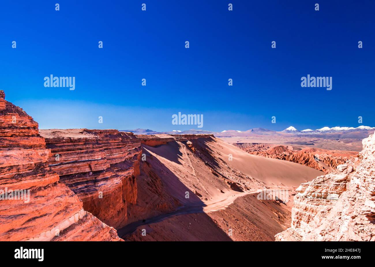 Canyon at Valle de la Muerte - Valley of death - in the Atacama Desert ...