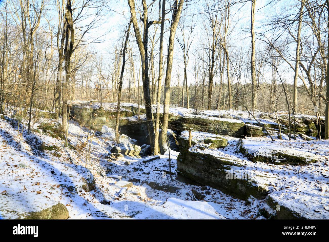 Rock caverns in the scenic landscape Stock Photo - Alamy