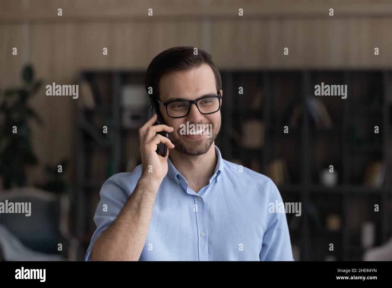 Shot happy businessman making hi-res stock photography and images - Alamy