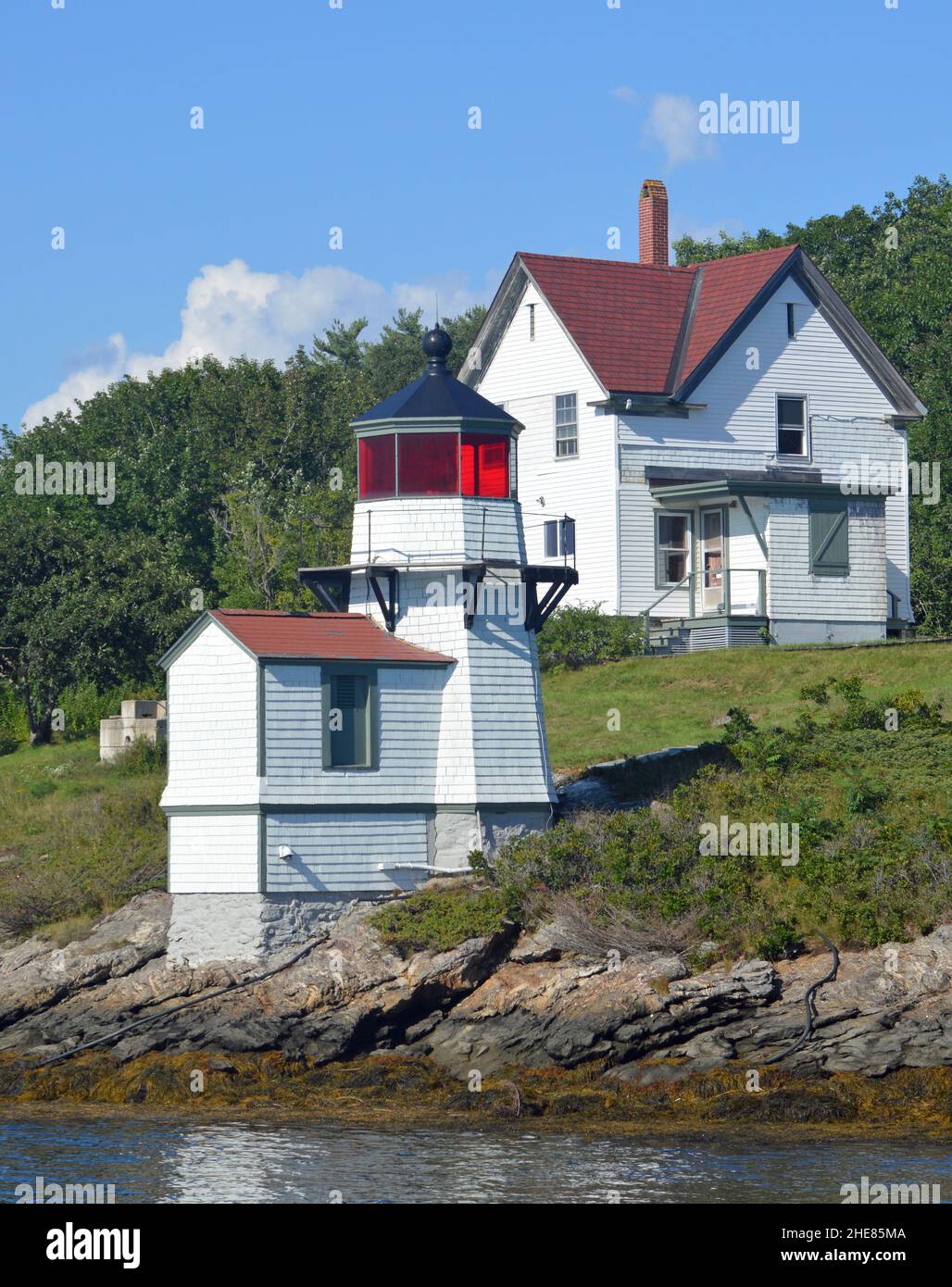 Squirrel Point Lighthouse Kennebec River Maine Stock Photo - Alamy