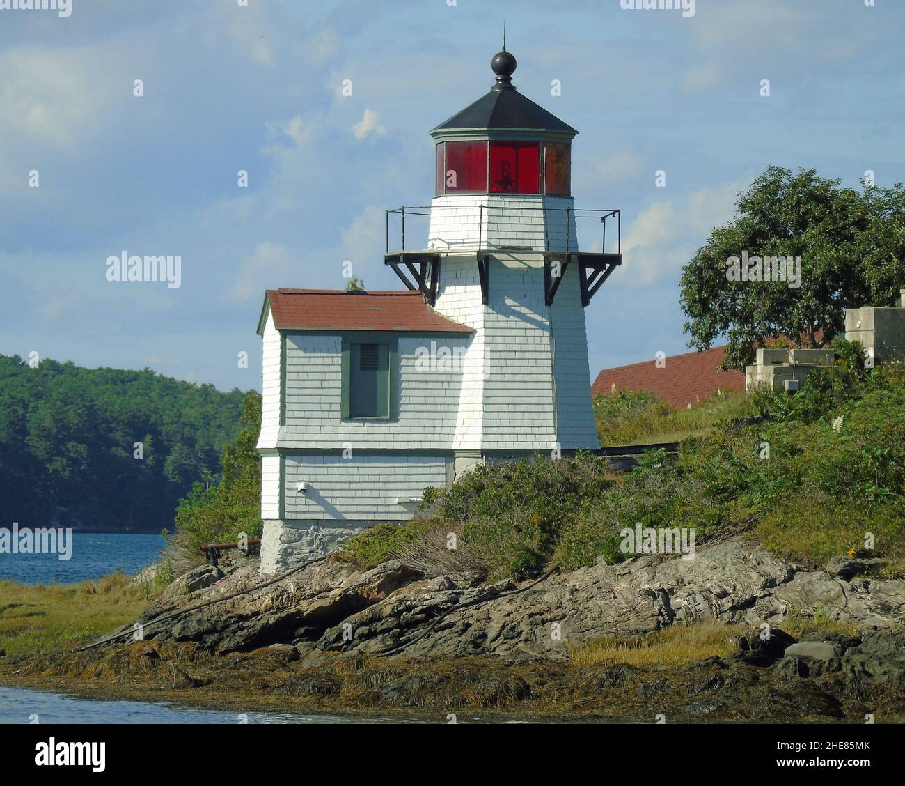 Squirrel Point Lighthouse Kennebec River Maine Stock Photo - Alamy