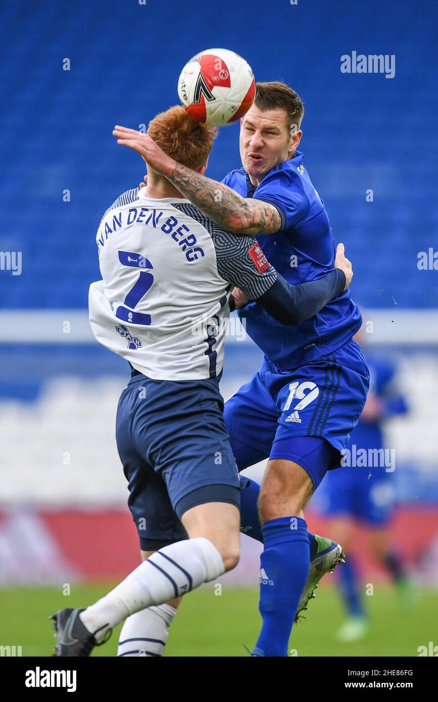 Sepp van den Berg #2 of Preston North End and James Collins #19 of ...