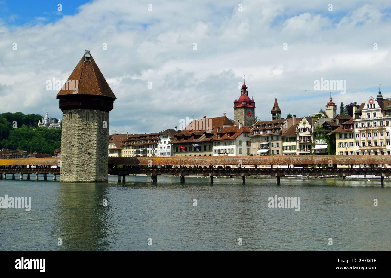 Bridge over River Reuss Stock Photo - Alamy