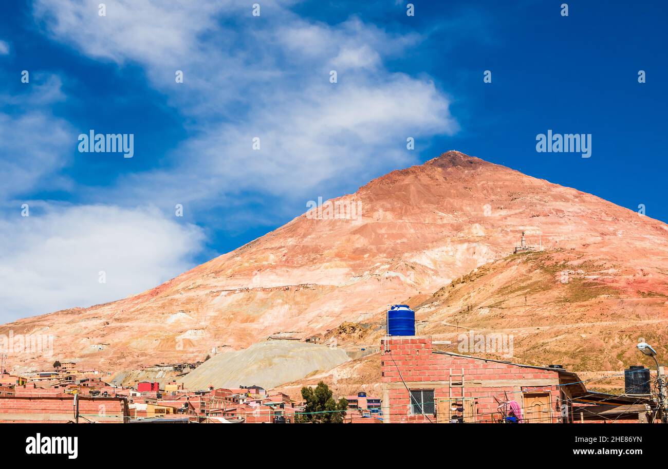Cerro Rico mountain and cityscape of Potosi, Bolivia Stock Photo - Alamy
