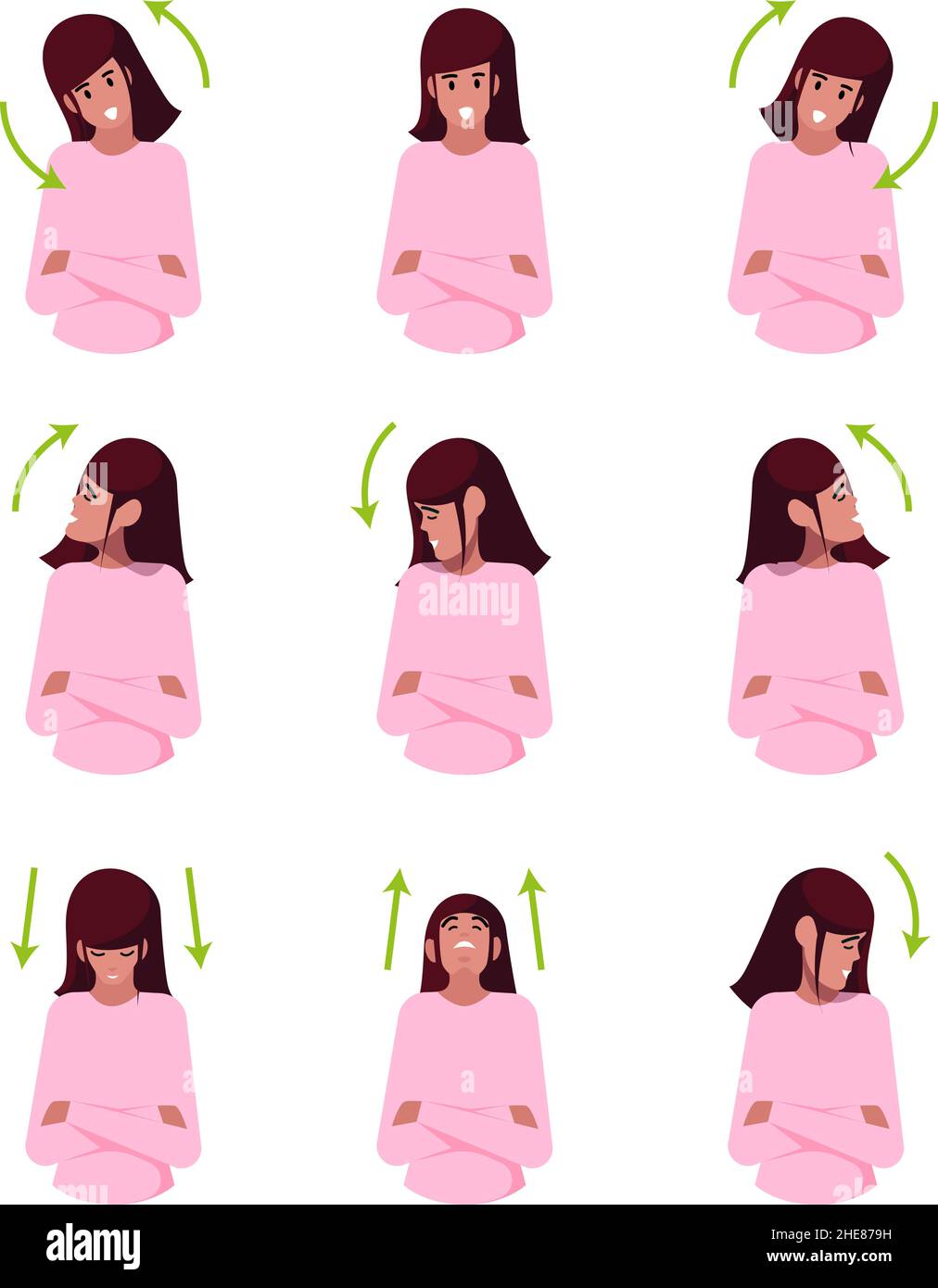 Stretching exercises. Body back and neck stretching for healthy ...