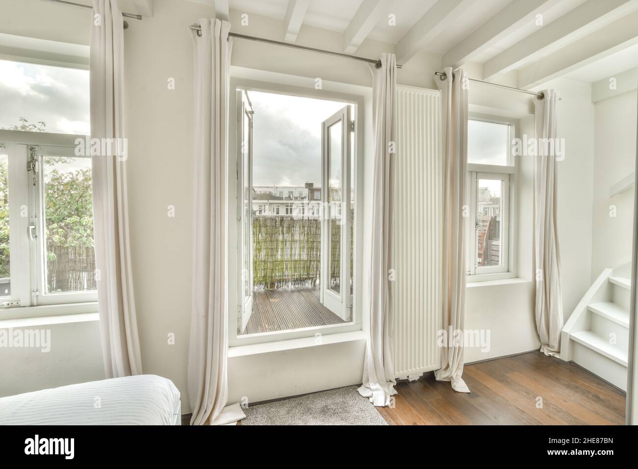 Beautiful window design in a modern house Stock Photo - Alamy