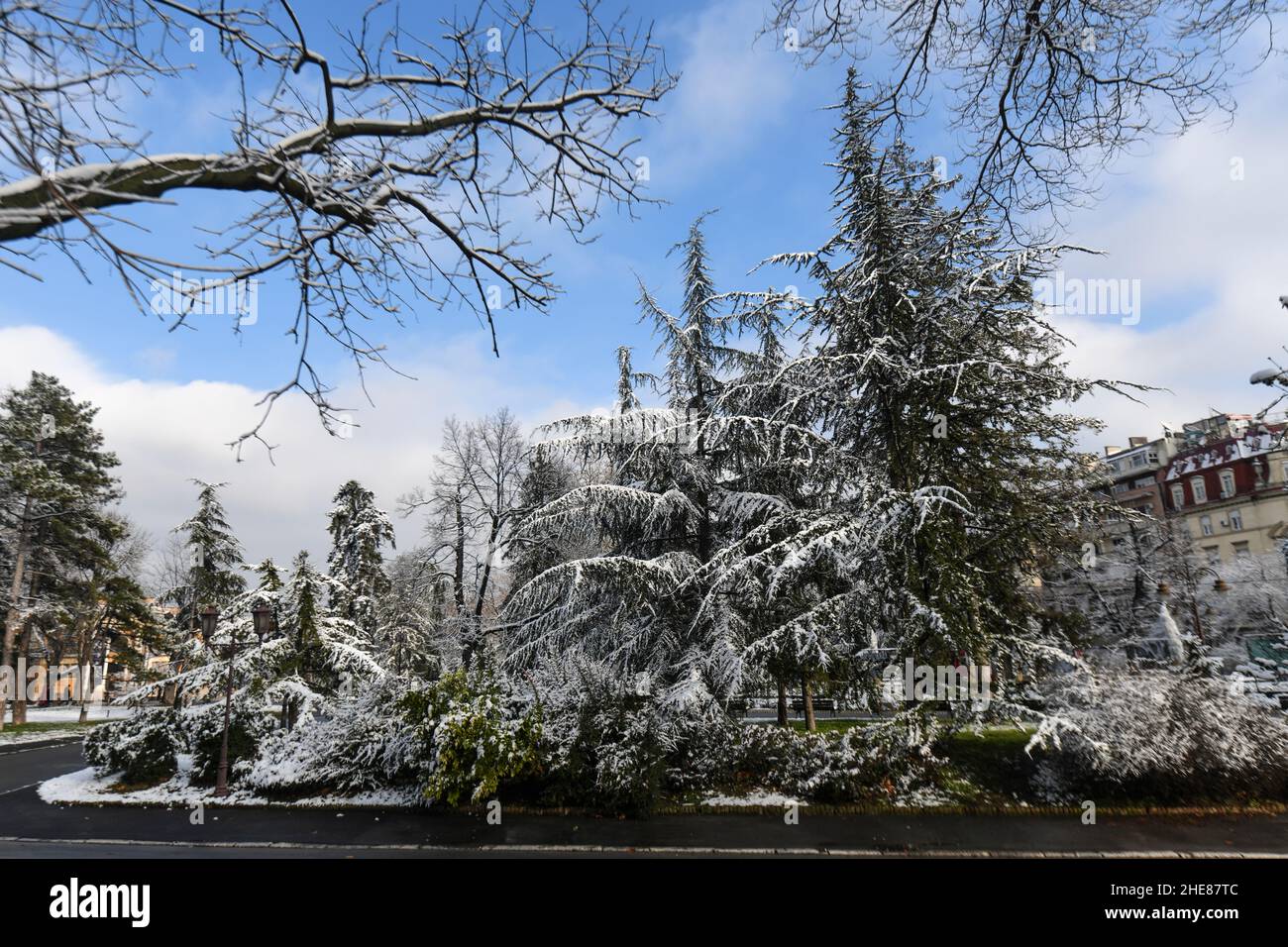 Winter in Serbia: Snow in Kalemegdan fortress, Belgrade Stock Photo - Alamy