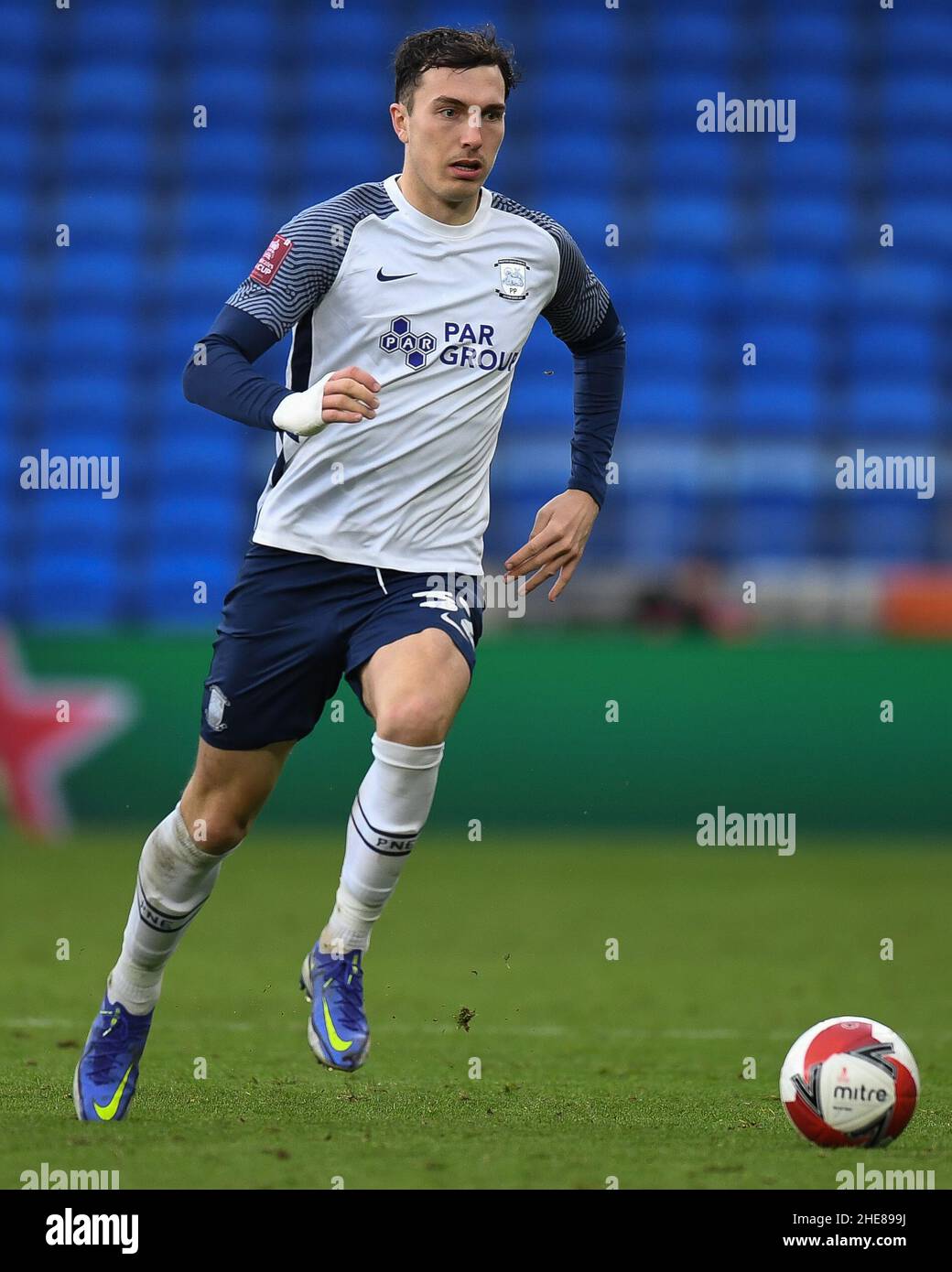 Josh Earl #32 of Preston North End in action during the game Stock ...