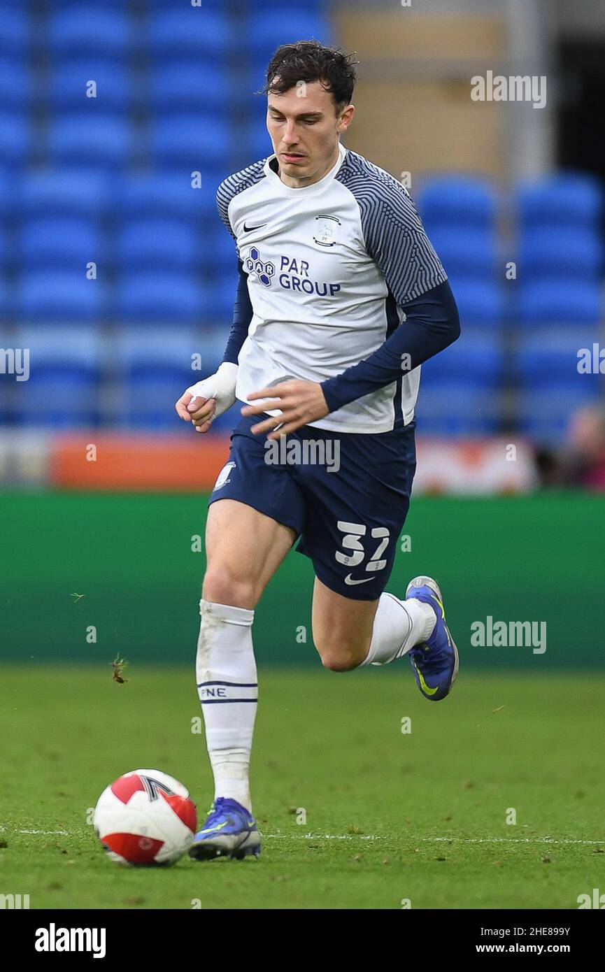 Josh Earl #32 of Preston North End in action during the game Stock ...