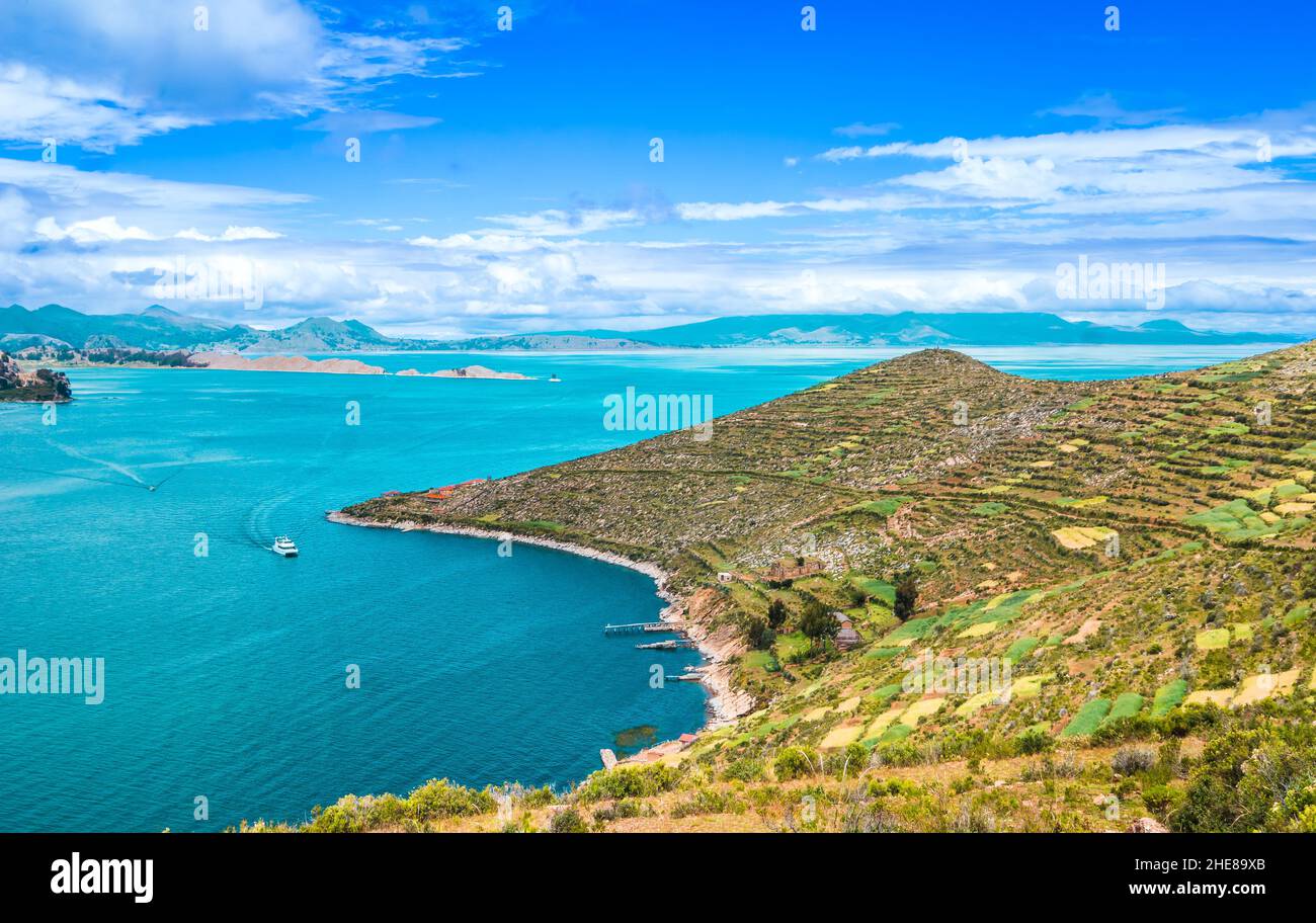 Isla Del Sol. Island of the Sun. Bolivia. Titicaca lake. South America ...
