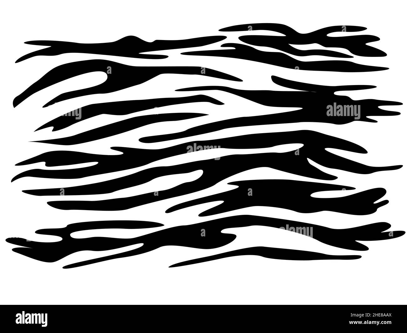 Zebra spots are a simple flat hand-drawn illustration. Set of zebra ...