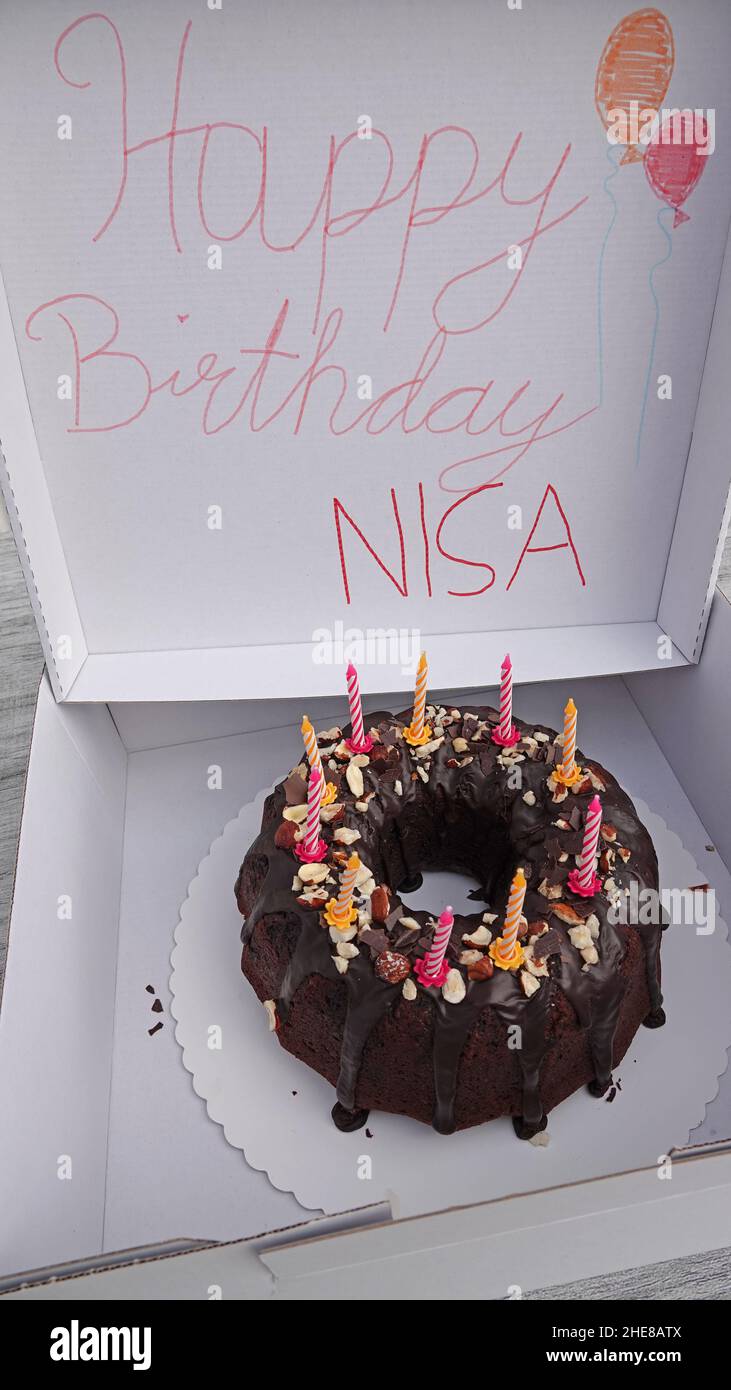 Birthday Cake, The Tenth Birthday Stock Photo - Alamy