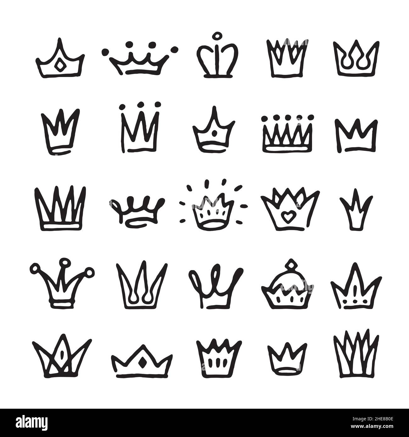 Simple Princess Crown Outline